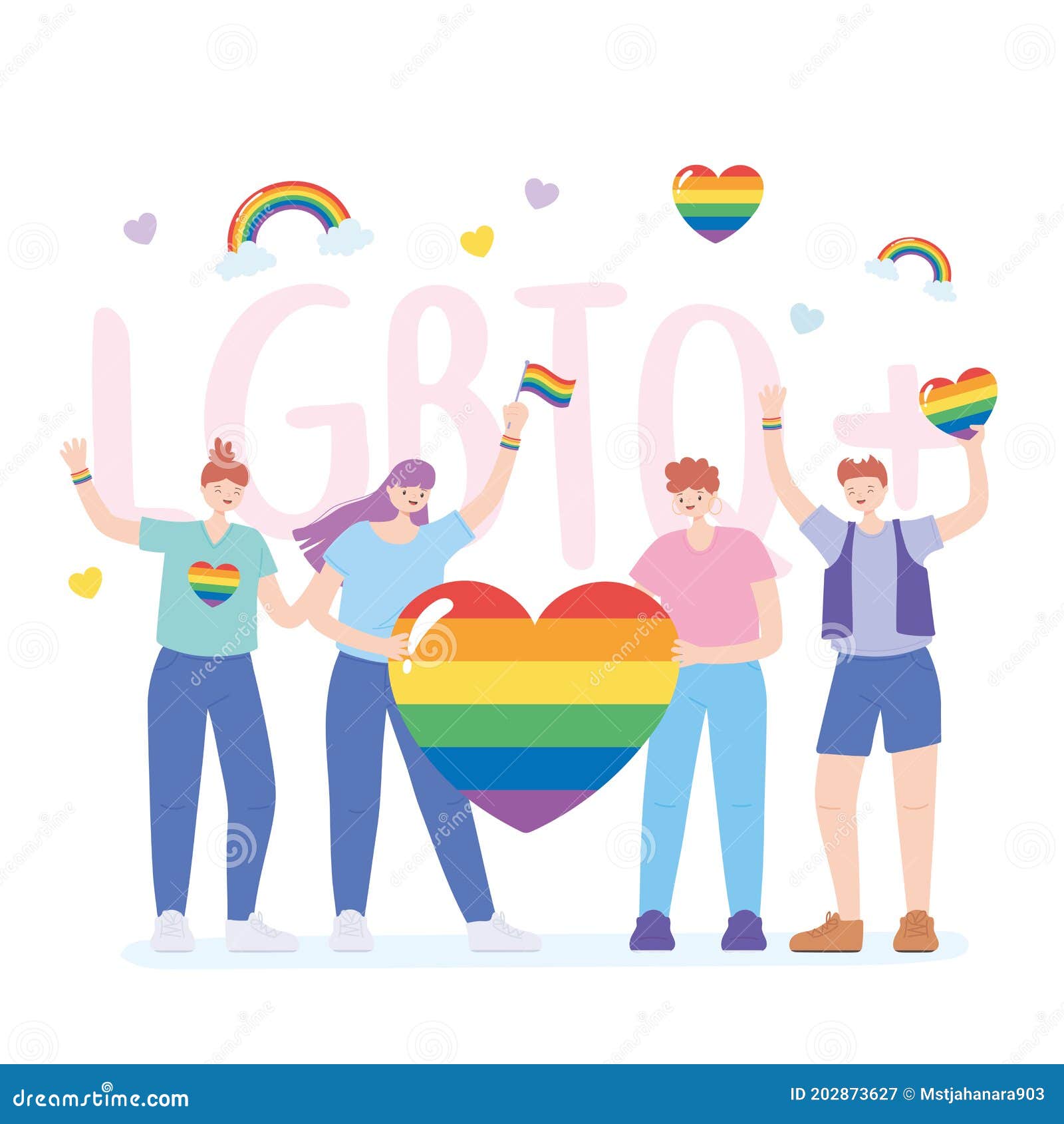 Lgbtq Homosexuality And Community Protests People With Rainbow Flags