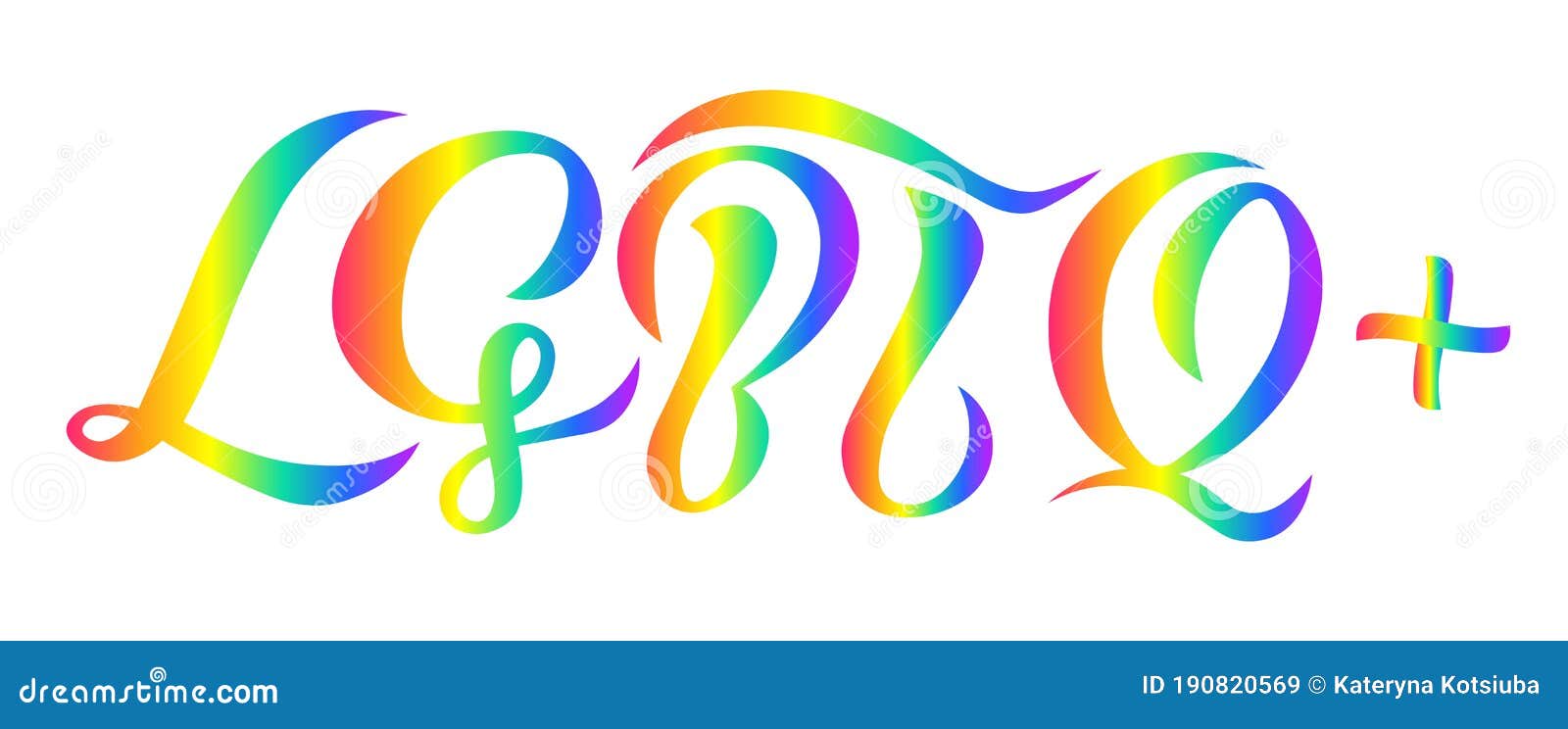 LGBTQ Lettering Set. Conseptual Lgbt Rights Hand Drawn Illustrations ...
