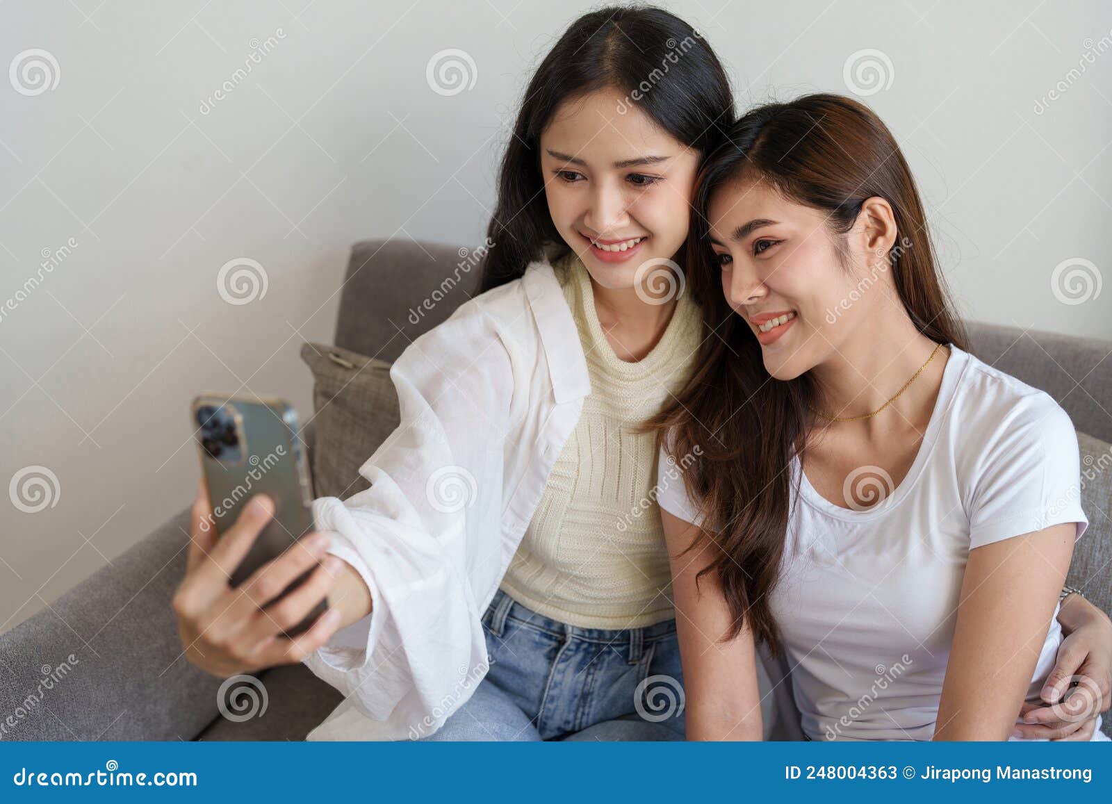 Lgbtq Lgbt Concept Homosexuality Portrait Of Two Asian Women