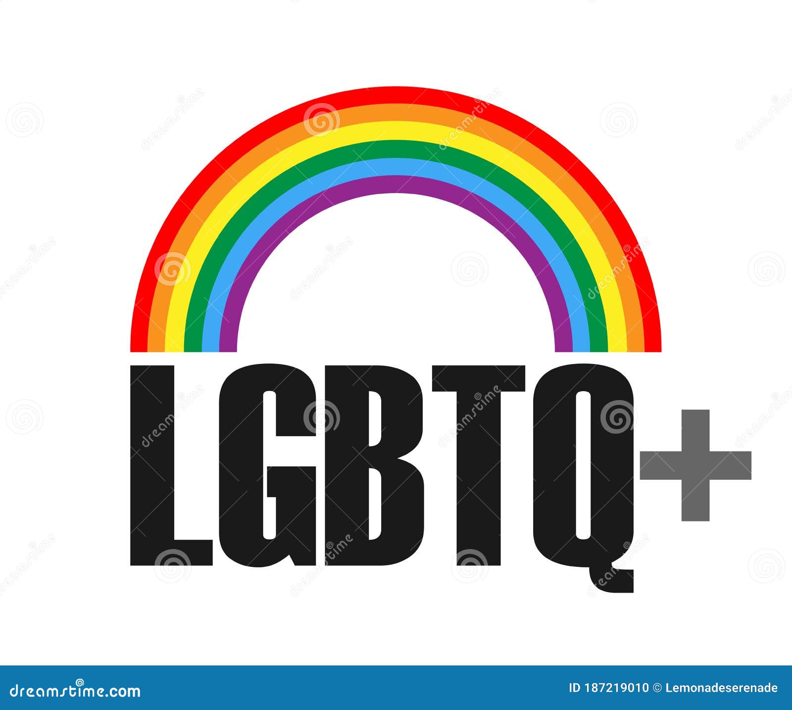 LGBTQ Logo with Rainbow Symbol, Vector Symbol of LGBT Pride Community ...