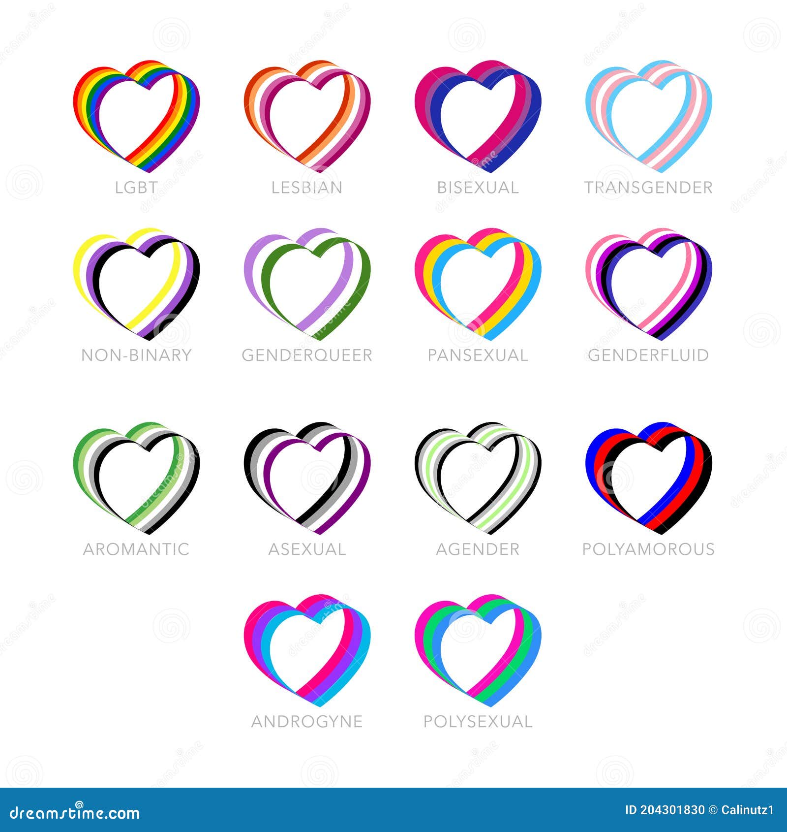 Lgbtq Pride Vector Flags Set Lgbt Symbols Stock Vector Illustration