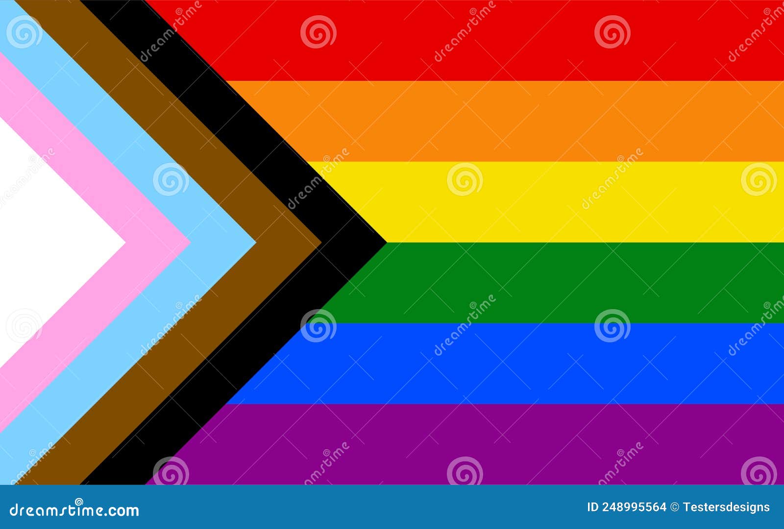 Lgbtq Progress Pride Flag With An Intersex Inclusive Colors And Symbol