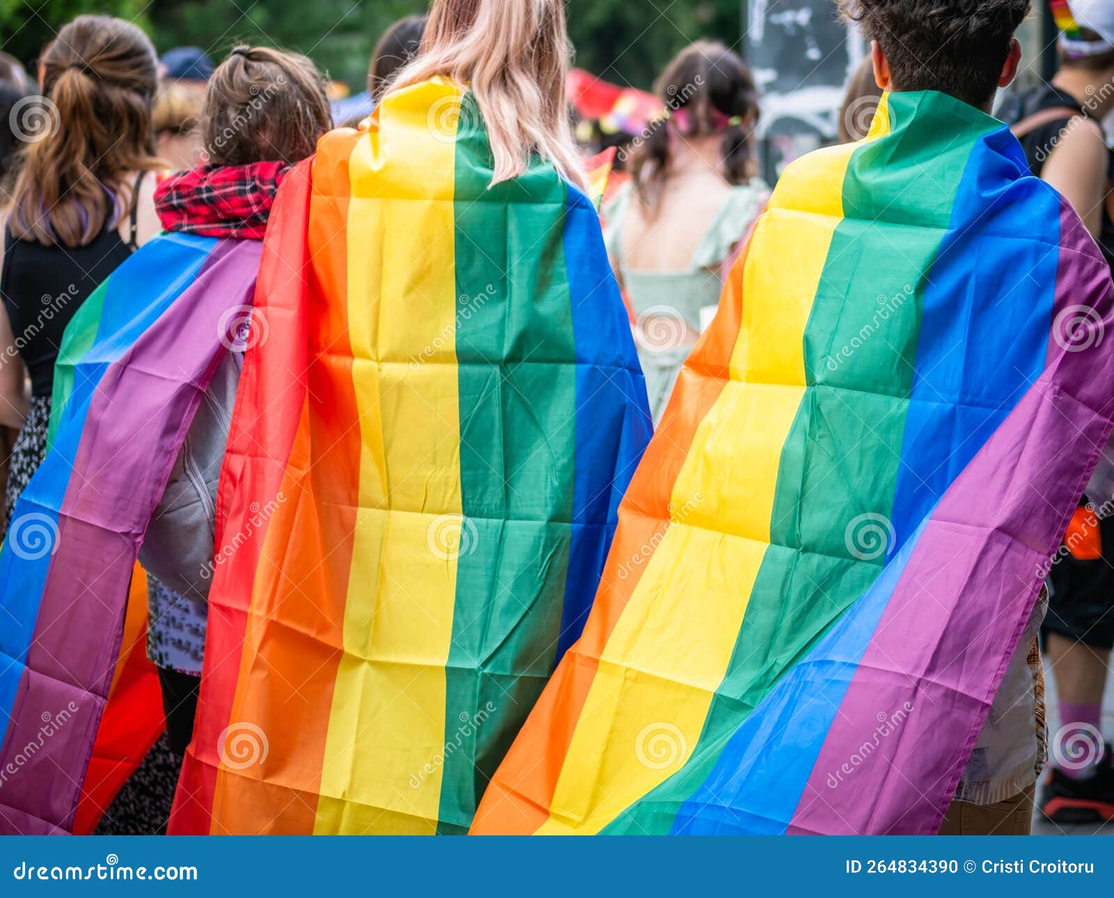 LGBTQ Rainbow Flag at Pride Parade Rally in Bucharest Editorial Image ...