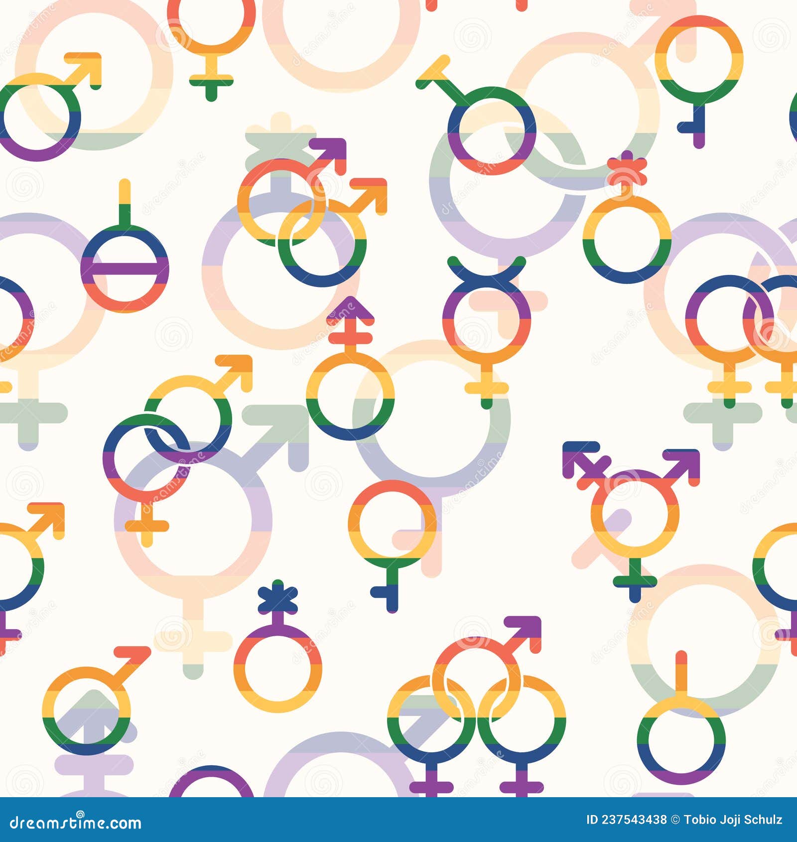 Seamless LGBTQ Symbols Pattern Stock Vector - Illustration of tolerance ...