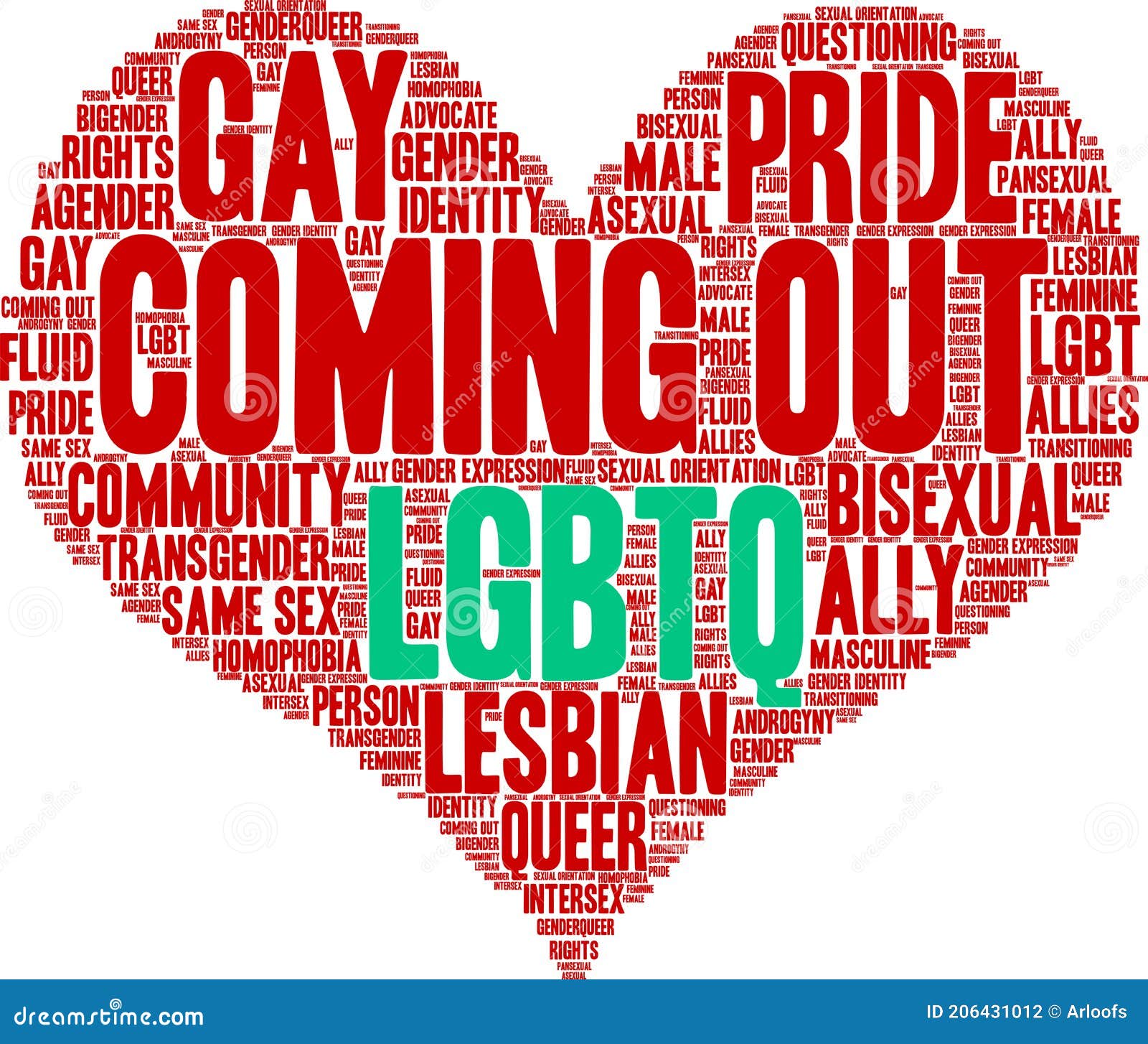 LGBTQ+ Word Banner Illustration On White Background Royalty-Free ...