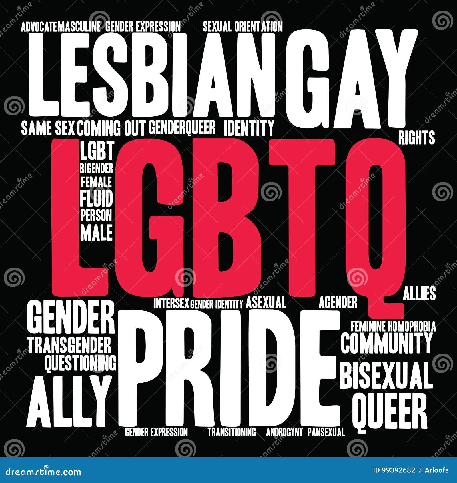 LGBTQ+ Word Banner Illustration On White Background Royalty-Free ...