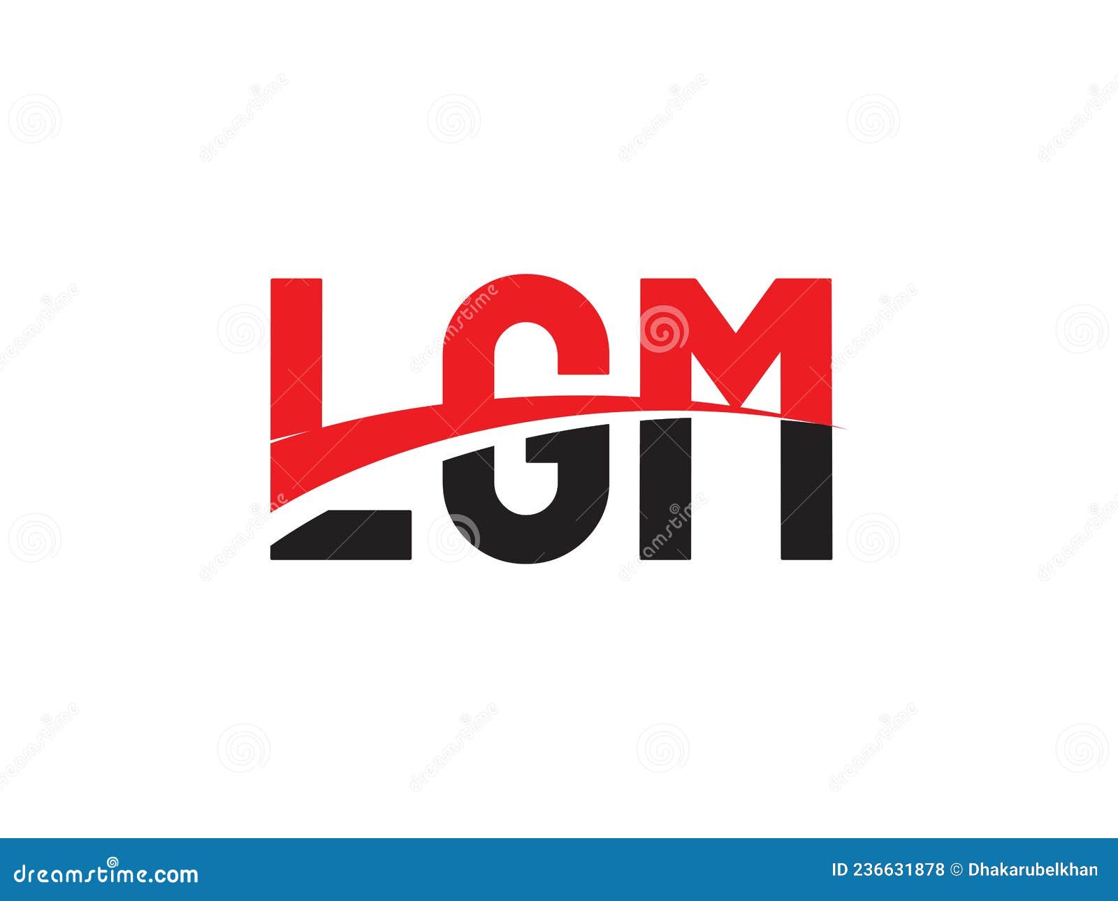LGM Letter Initial Logo Design Stock Vector - Illustration of motif ...