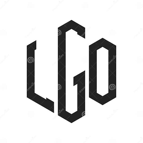 LGO Logo Design. Initial Letter LGO Monogram Logo Using Hexagon Shape ...