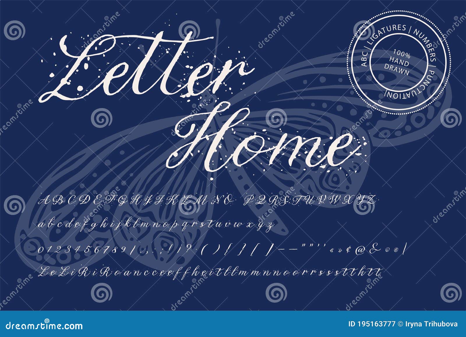 Handwritten Font. Typography Stock Vector - Illustration of line ...