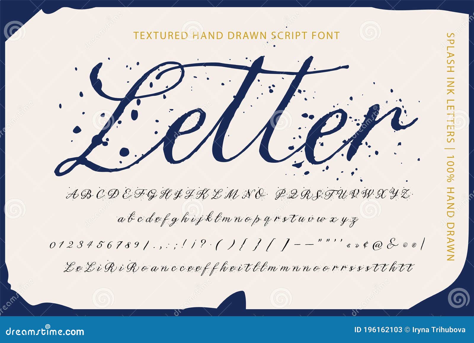Script Font. Typography Creative Alphabet Stock Illustration ...