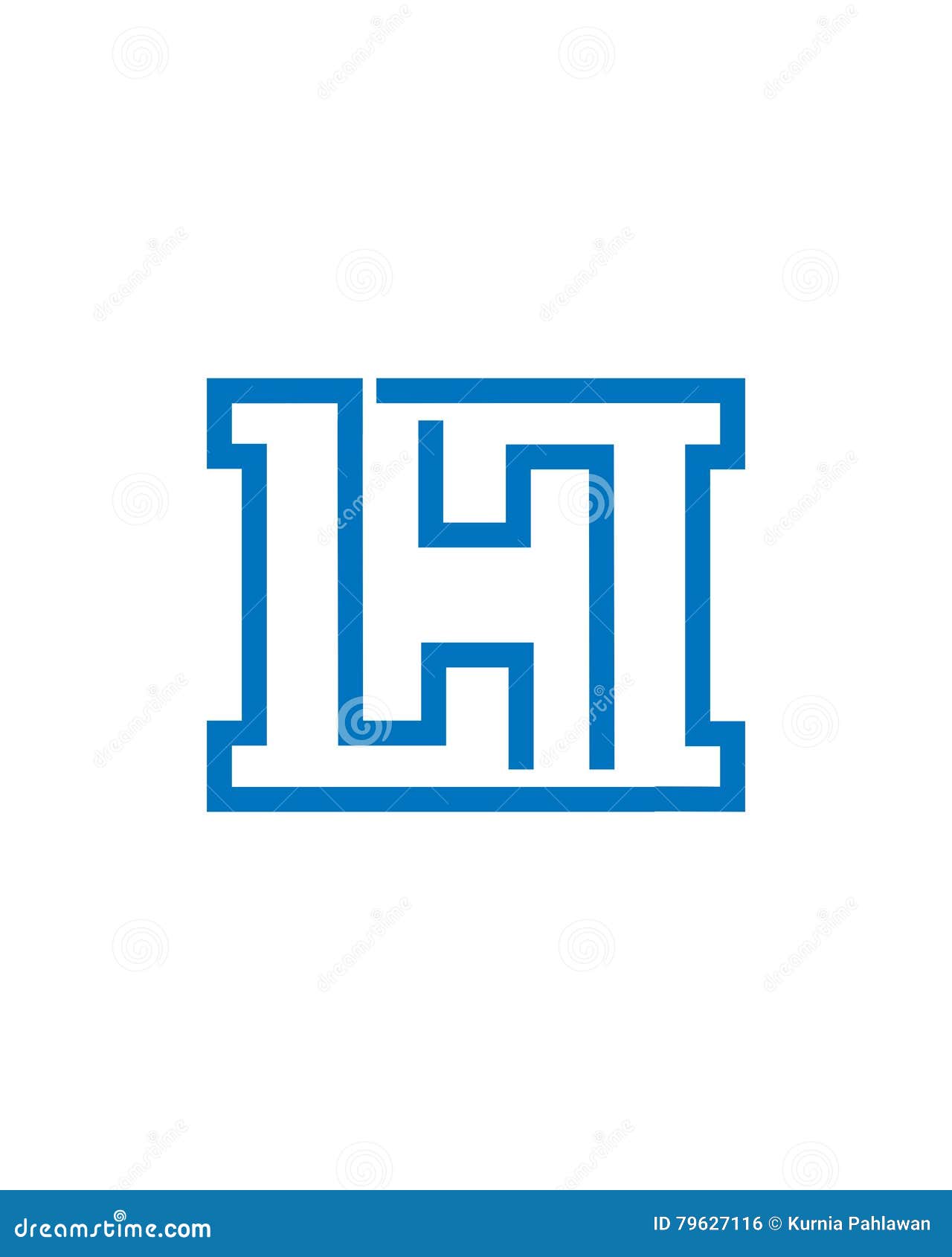 LH Initials logo stock vector. Illustration of simple - 79627116