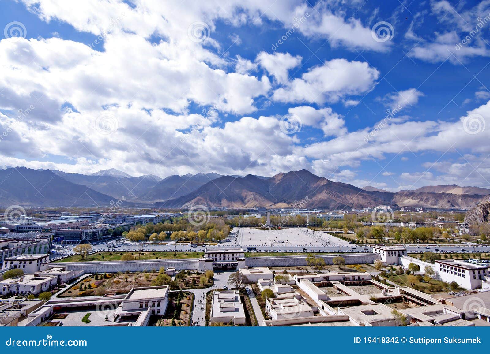 Lhasa city, Tibet stock photo. Image of mountain, lhasa - 19418342