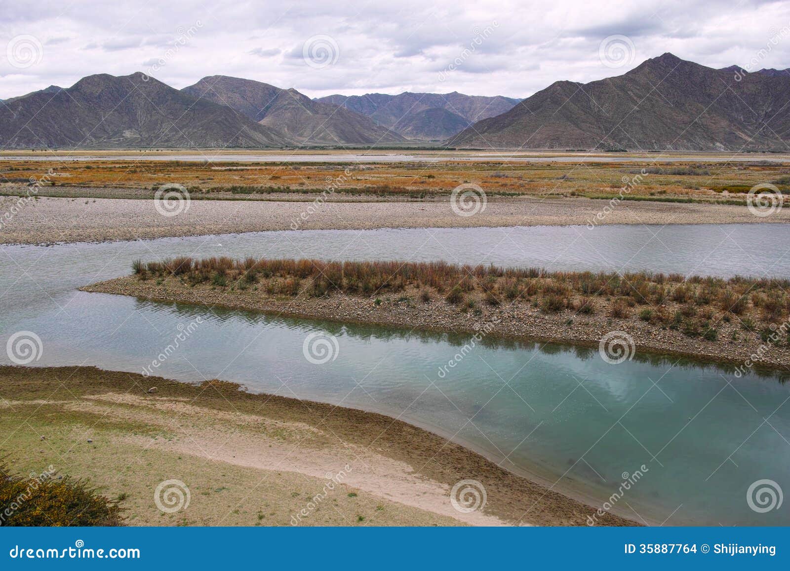 Lhasa River Valley stock photo. Image of mountain, scenic - 35887764