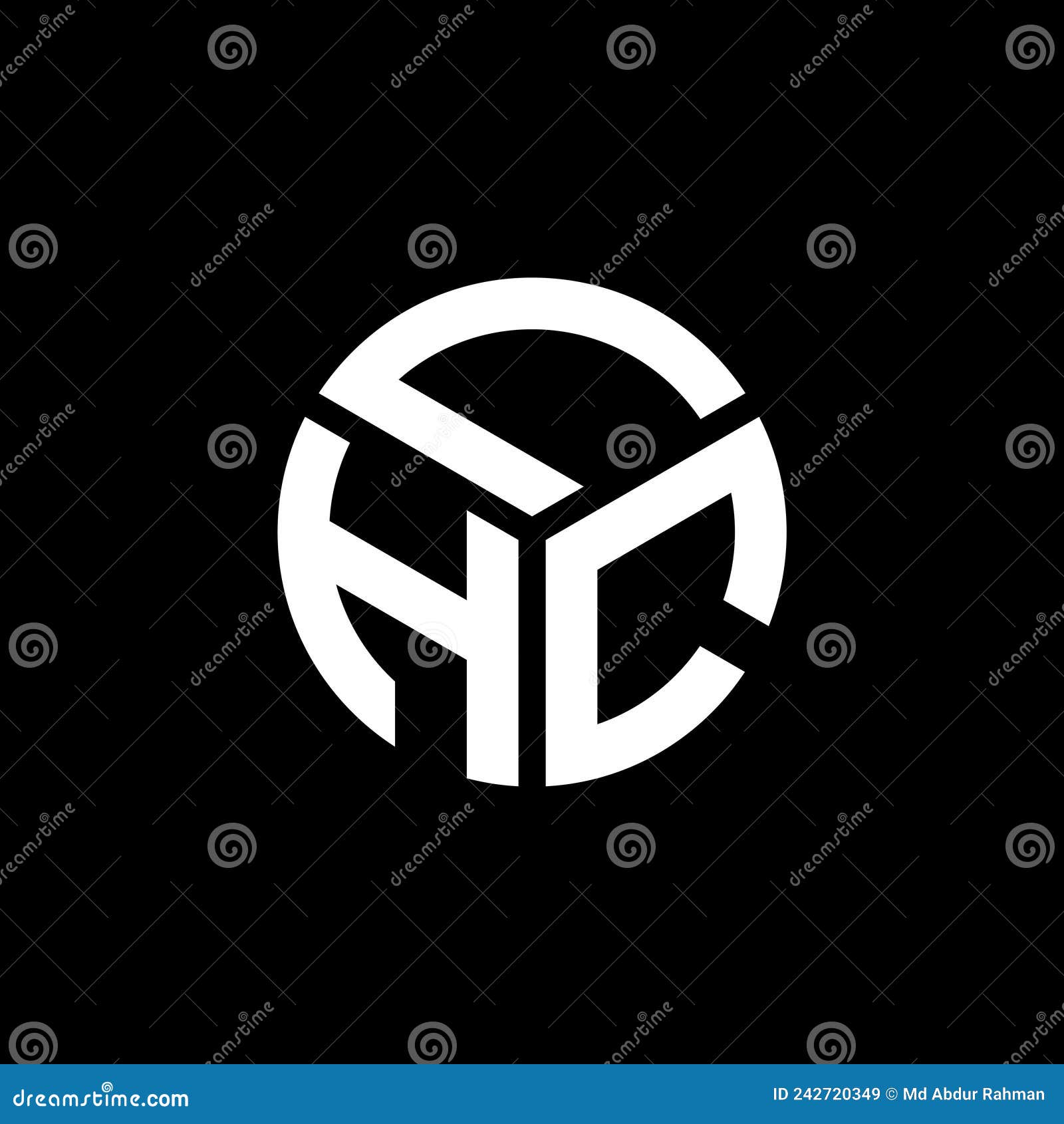 LHC Letter Logo Design on Black Background. LHC Creative Initials ...
