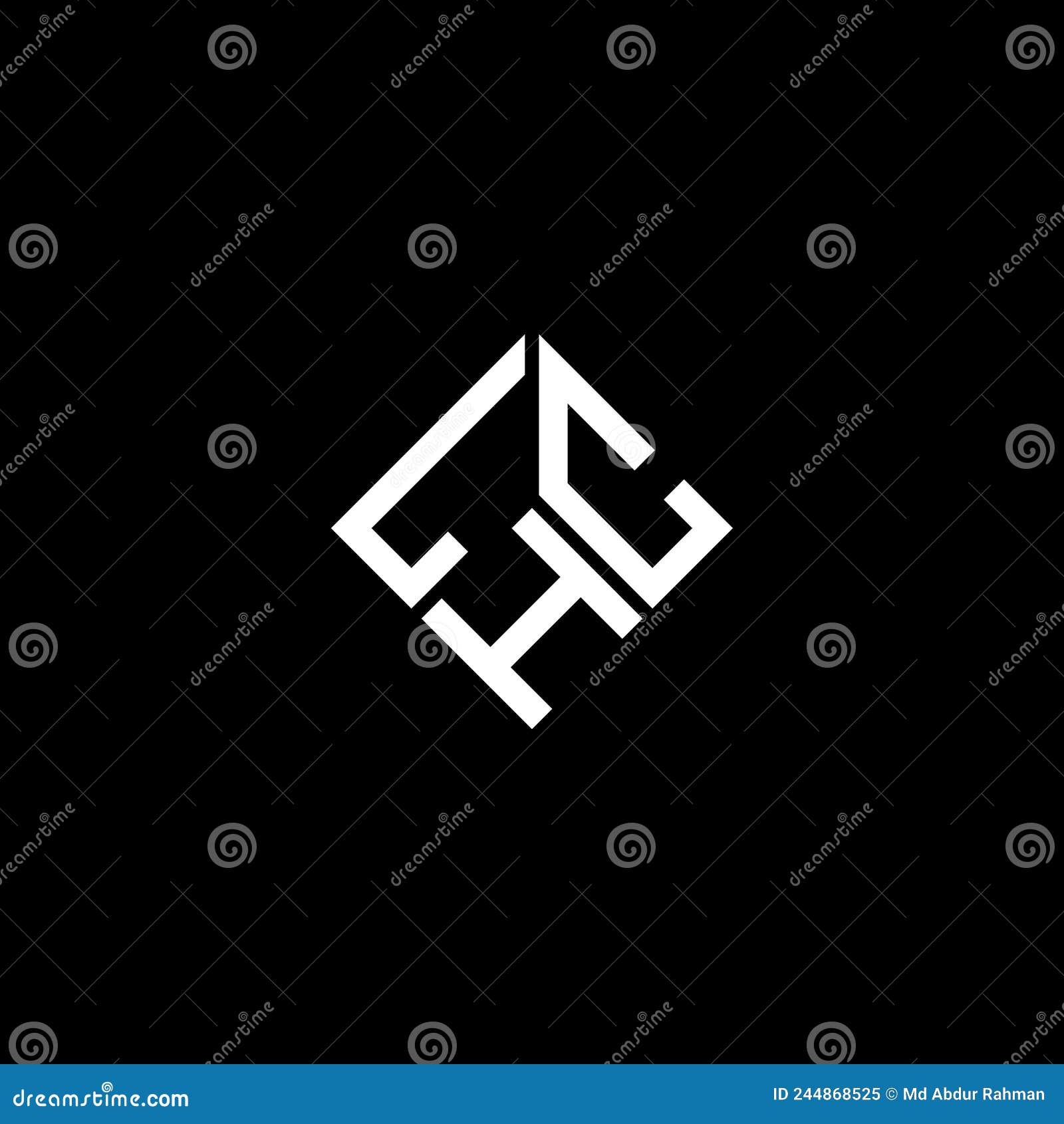 LHC Letter Logo Design On Black Background. LHC Creative Initials ...
