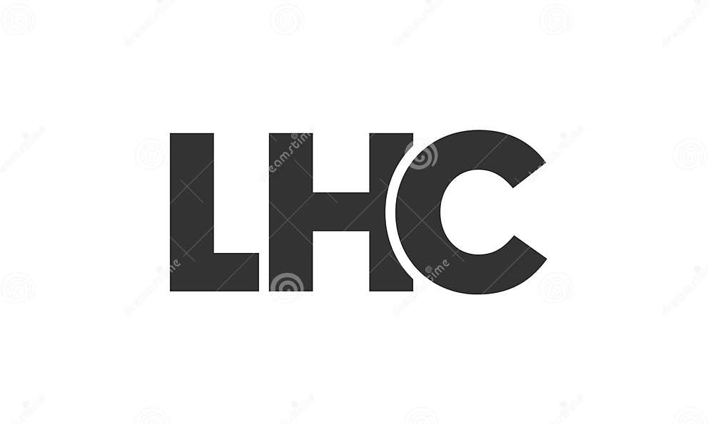 LHC Logo Design Template with Strong and Modern Bold Text. Initial ...