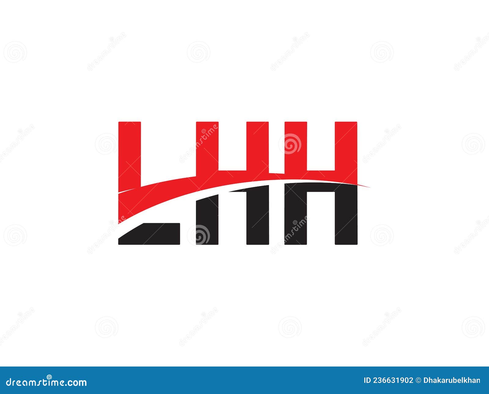 LHH Letter Initial Logo Design Stock Vector - Illustration of marketing ...
