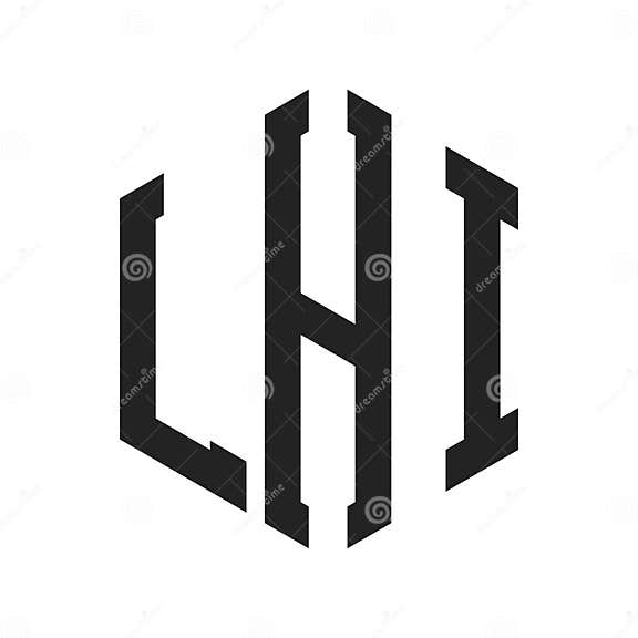 LHI Logo Design. Initial Letter LHI Monogram Logo Using Hexagon Shape ...