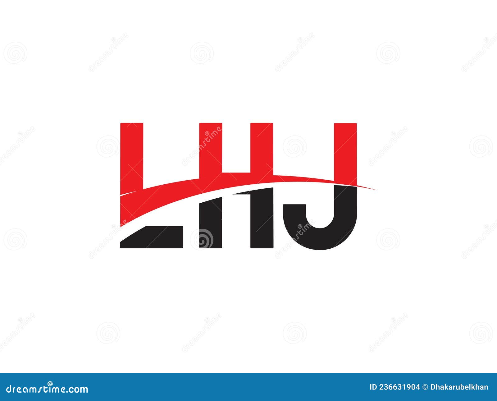 LHJ Letter Initial Logo Design Stock Vector - Illustration of marketing ...