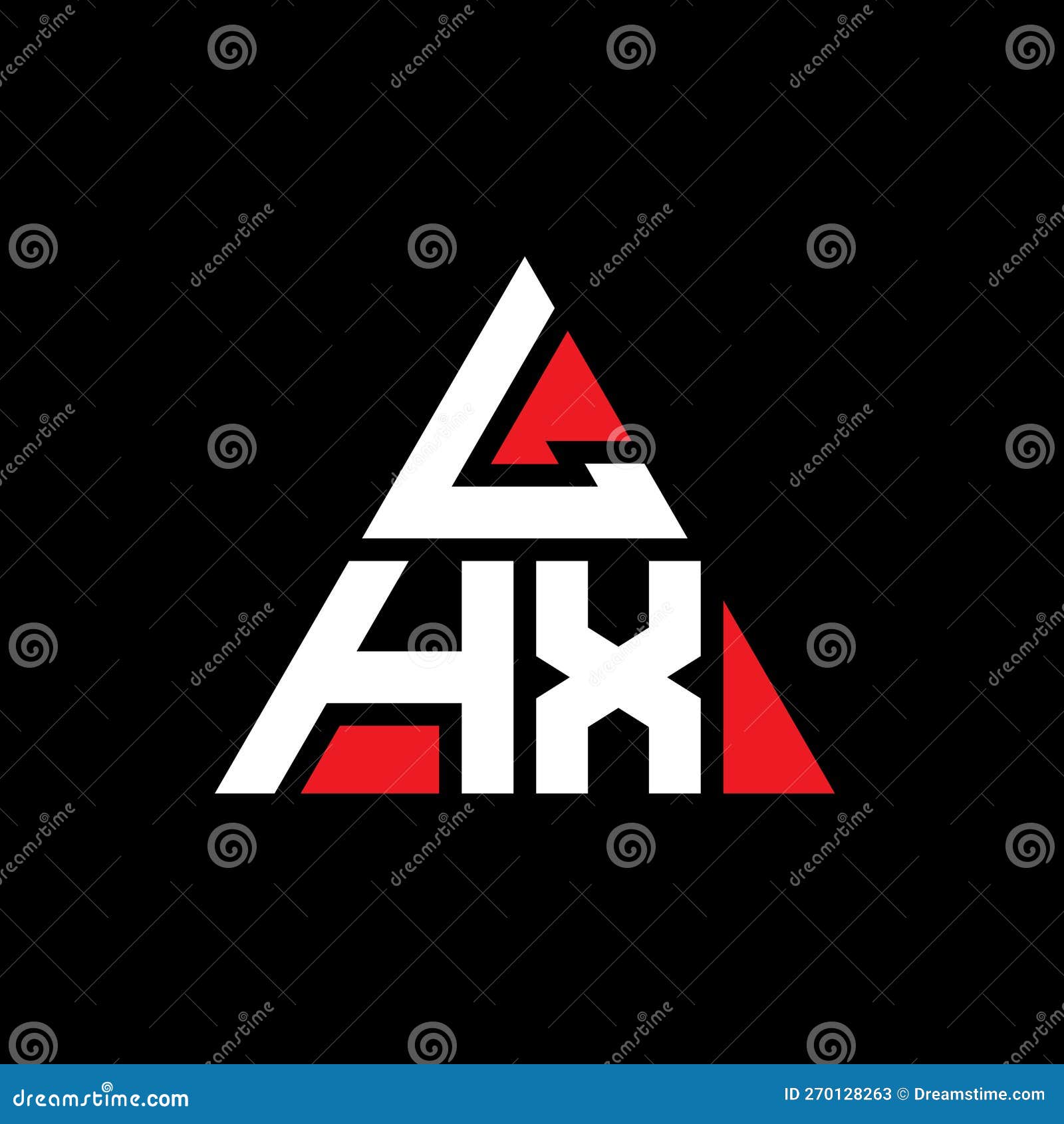 LHX Triangle Letter Logo Design with Triangle Shape. LHX Triangle Logo ...