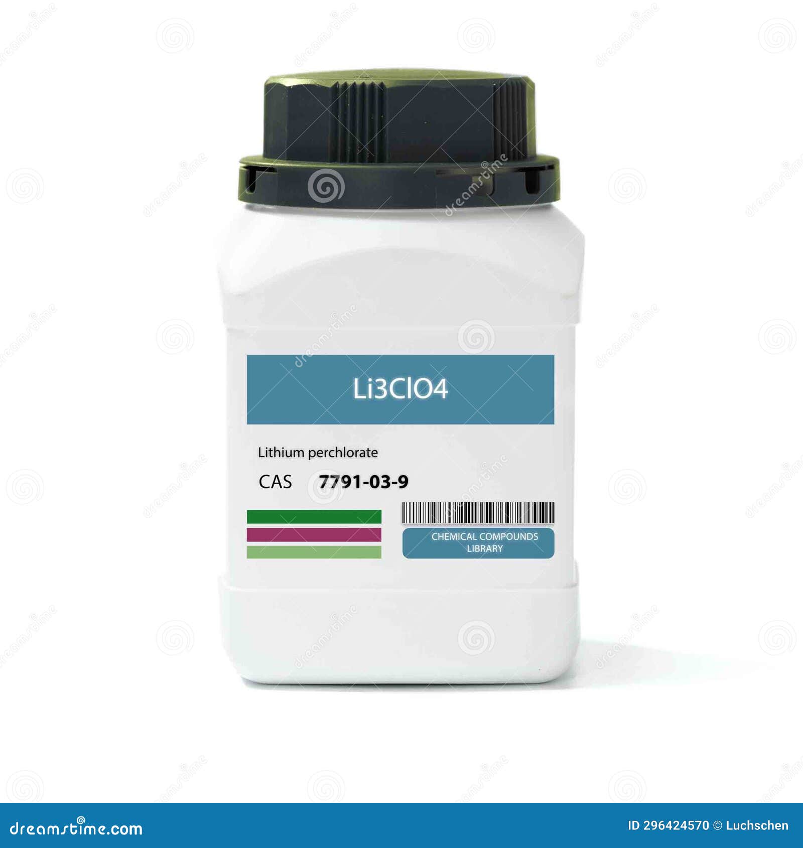 Li3ClO4 - Lithium Perchlorate Stock Photo - Image of container, flask ...