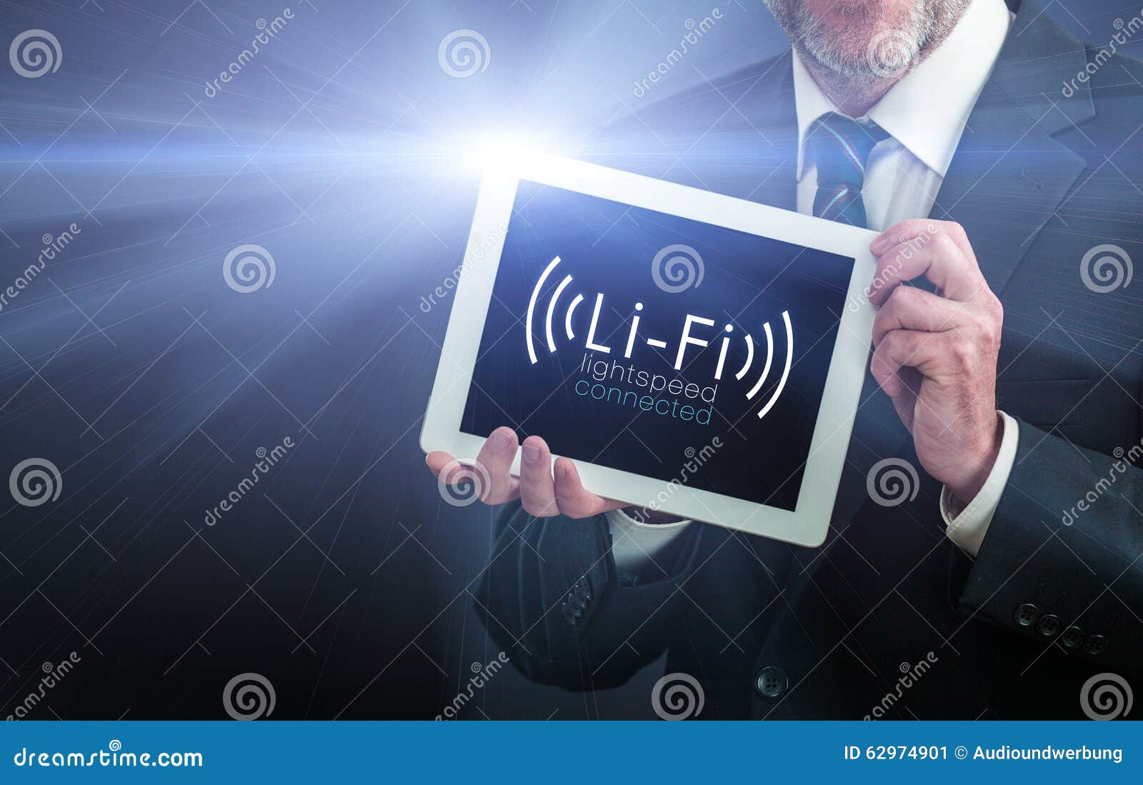 Li-Fi High Speed Wireless Connection Stock Image - Image of computer ...
