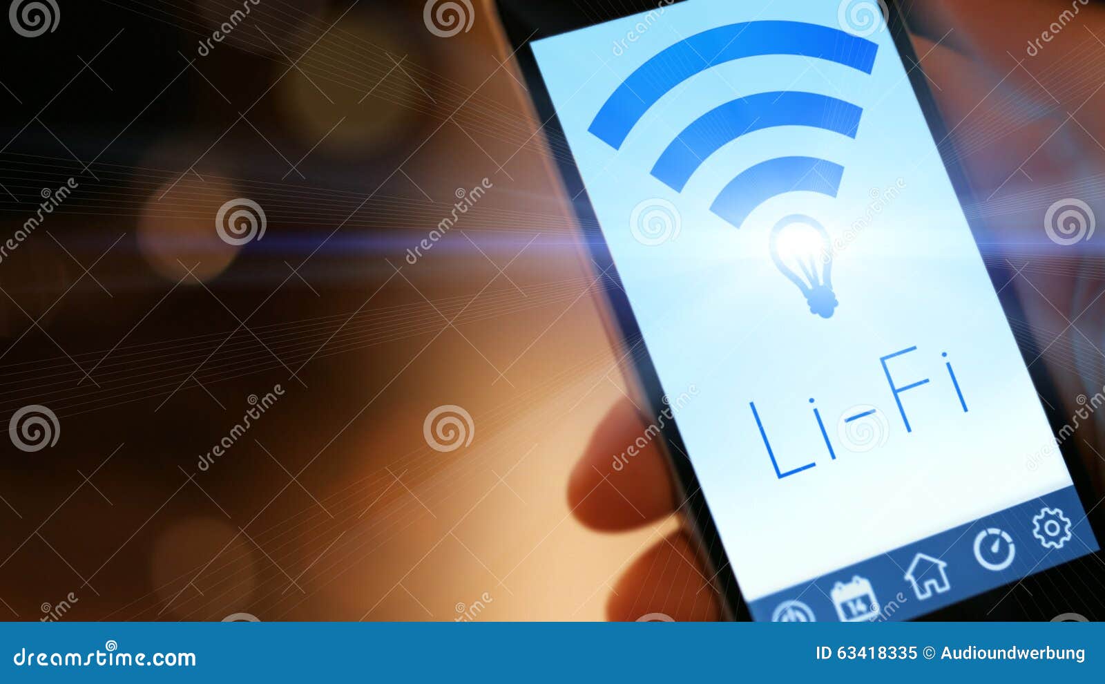 Li-Fi High Speed Wireless Connection Stock Image - Image of mobile ...
