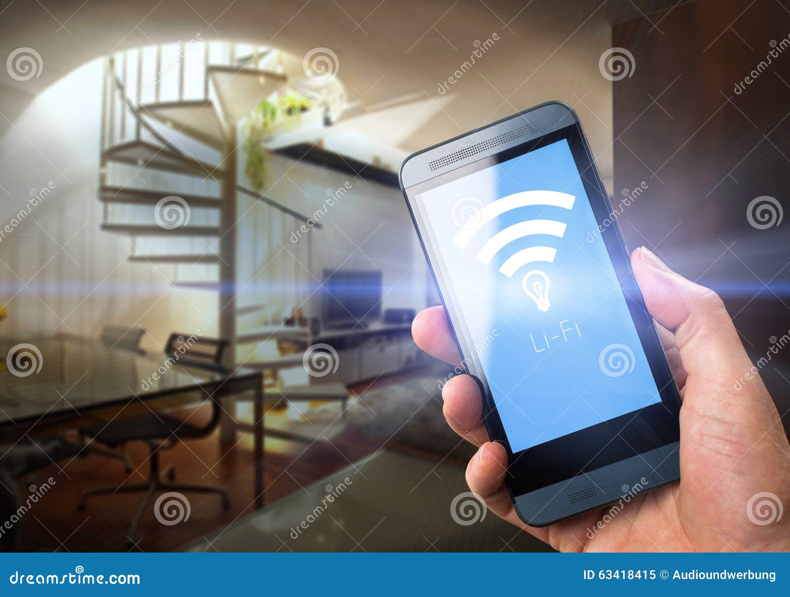 Li-Fi High Speed Wireless Connection Stock Image - Image of electronic ...