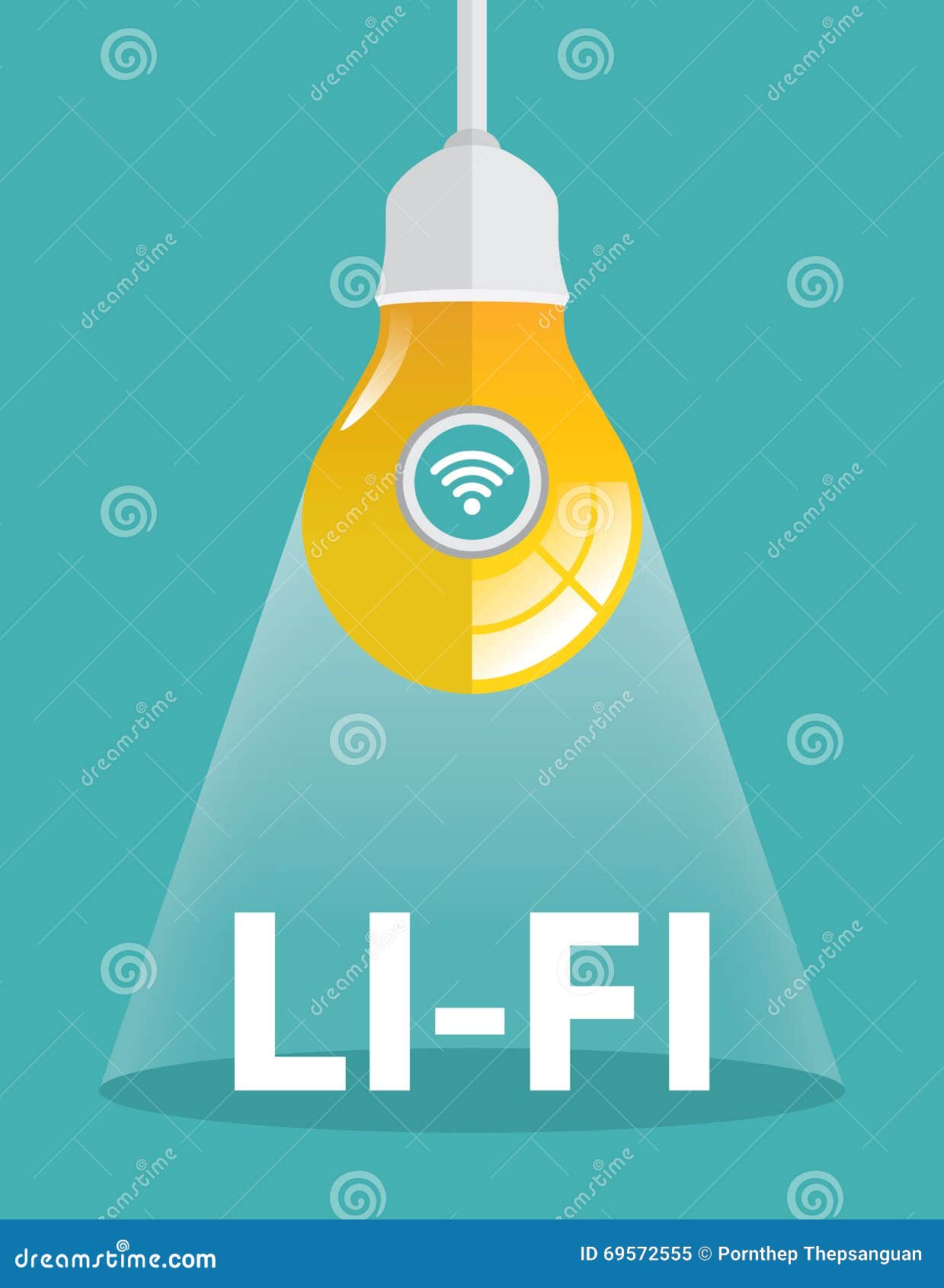 LI-FI illustration stock vector. Illustration of business - 69572555