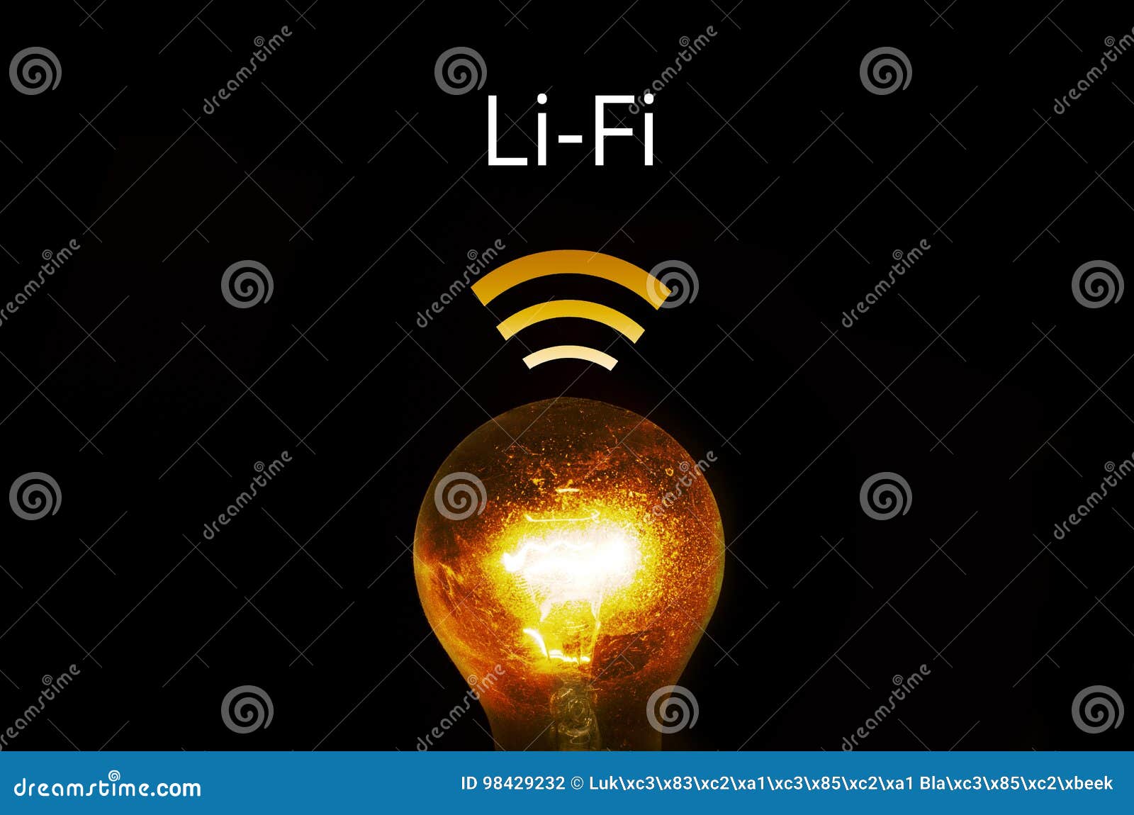 Li-fi technology stock photo. Image of corruption, orange - 98429232
