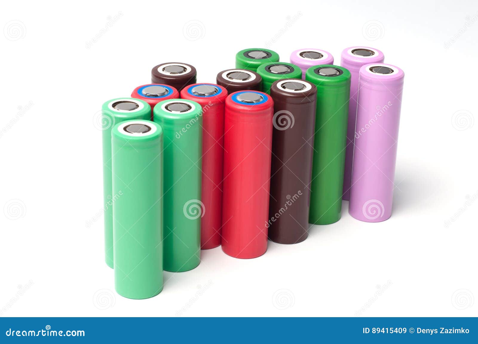 Li-ion 18650 batteries stock image. Image of recharge - 89415409
