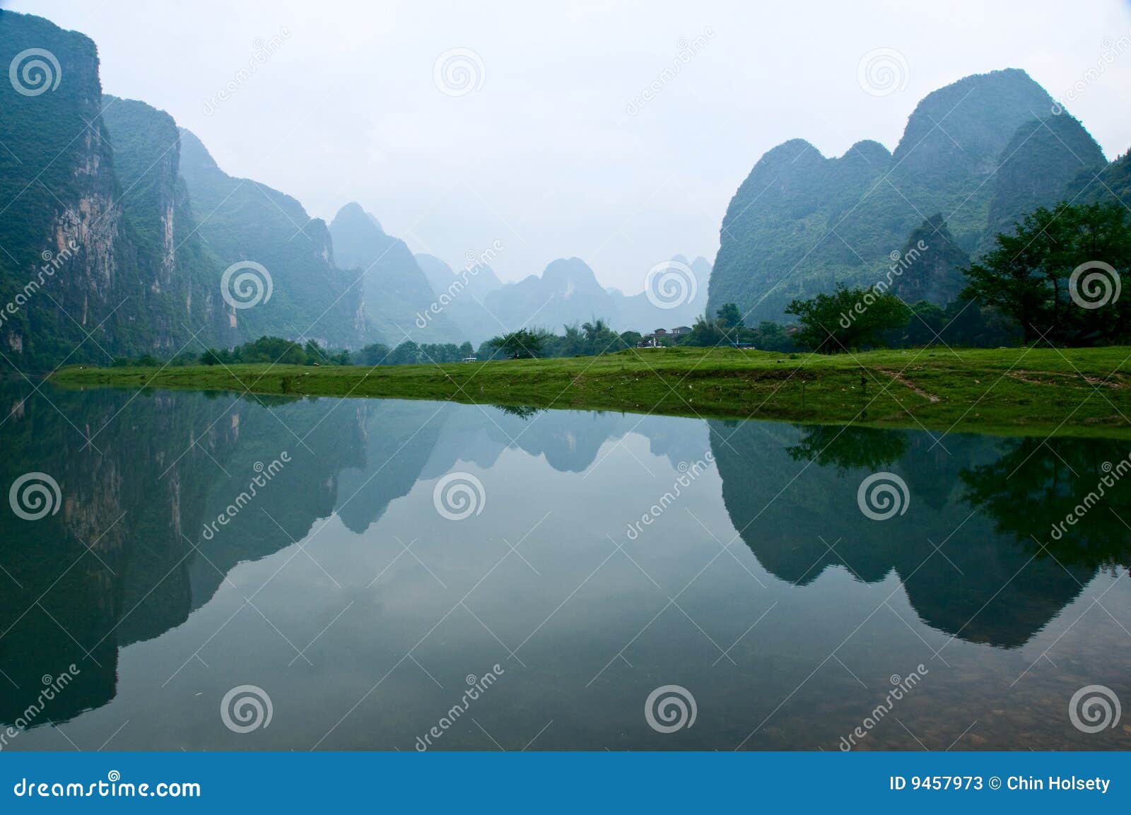 Li Jiang River and Its Mountains Stock Image - Image of heights, asia ...