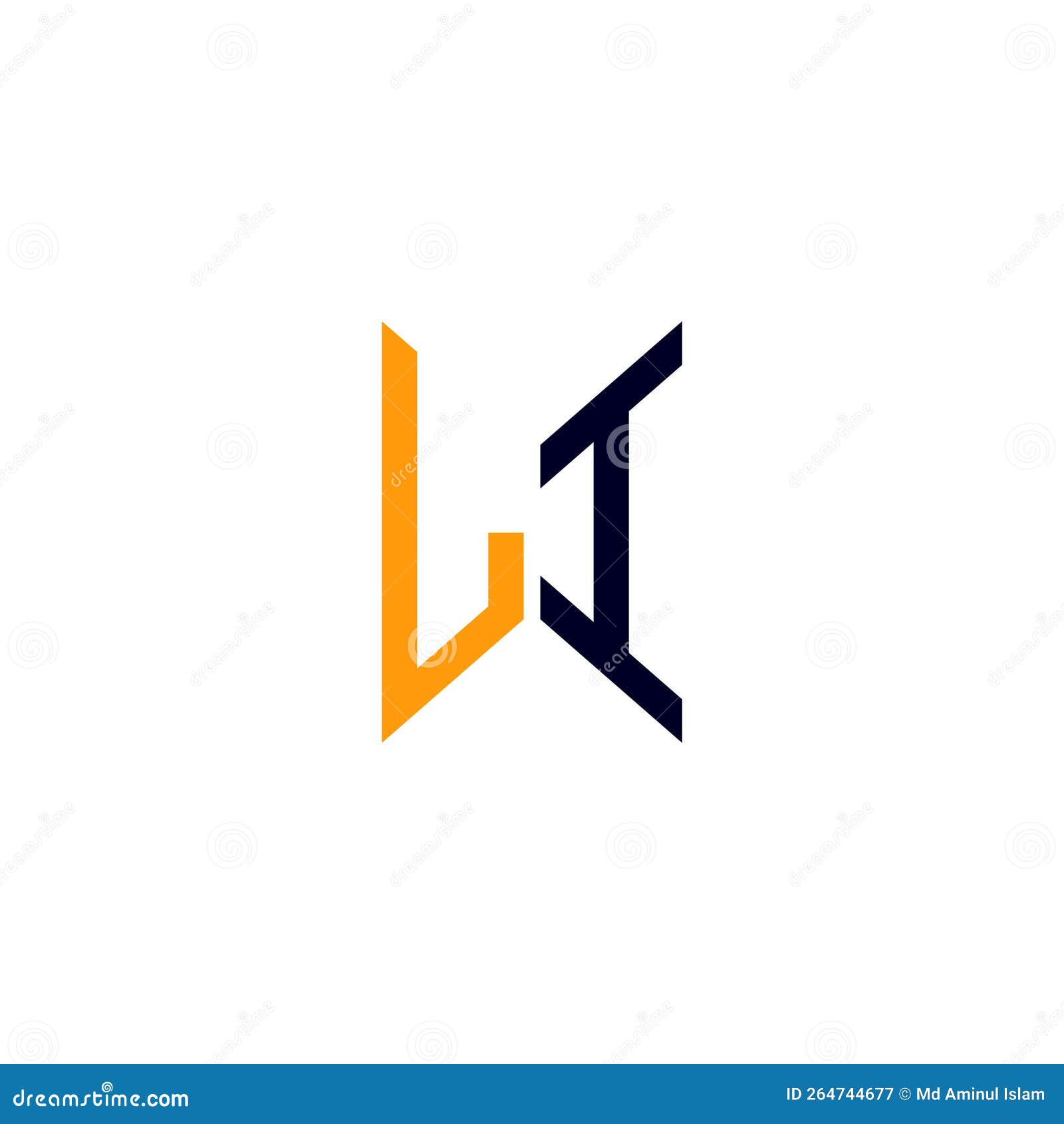 LI Letter Logo Creative Design with Vector Graphic, Stock Vector ...