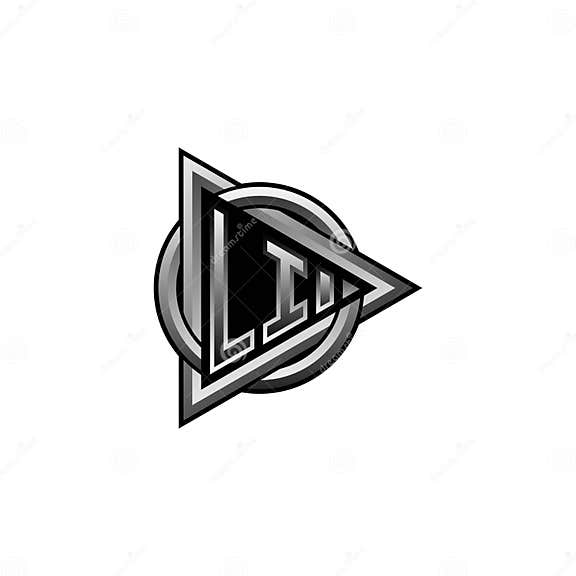 LI Logo Letter Triangle and Circle Rounded Stock Vector - Illustration ...
