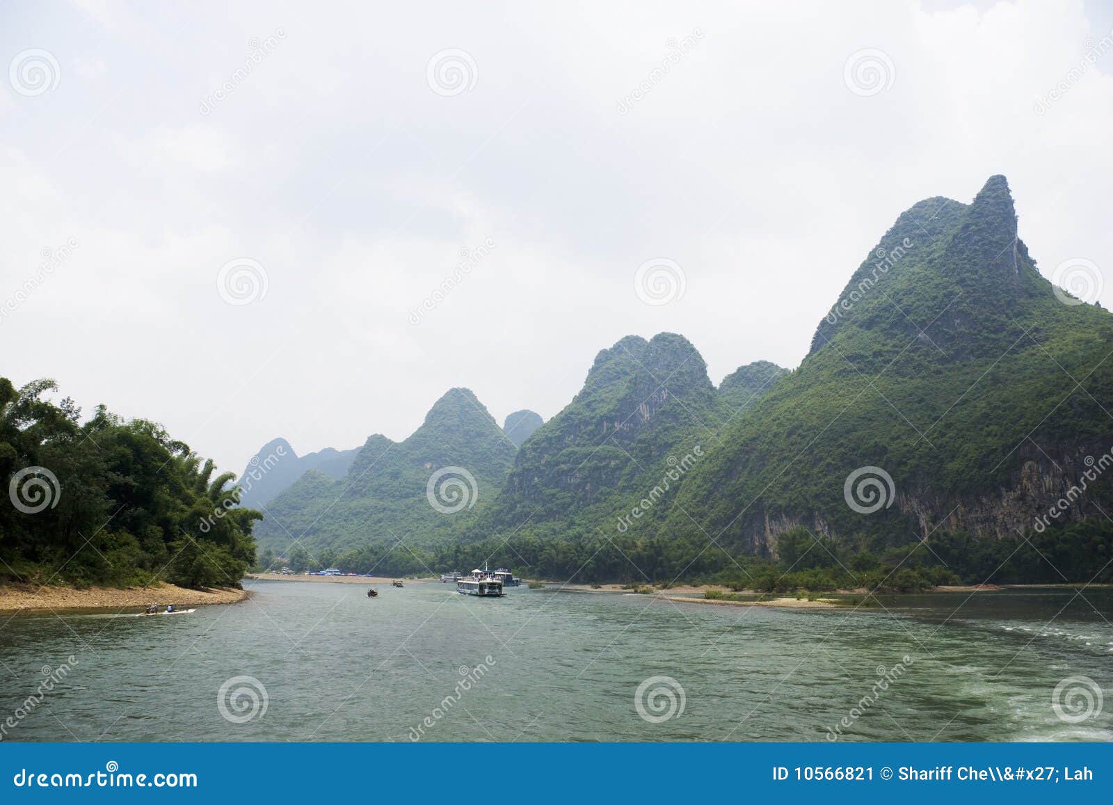 Li River and Karst Mountains of Guilin Stock Image - Image of china ...