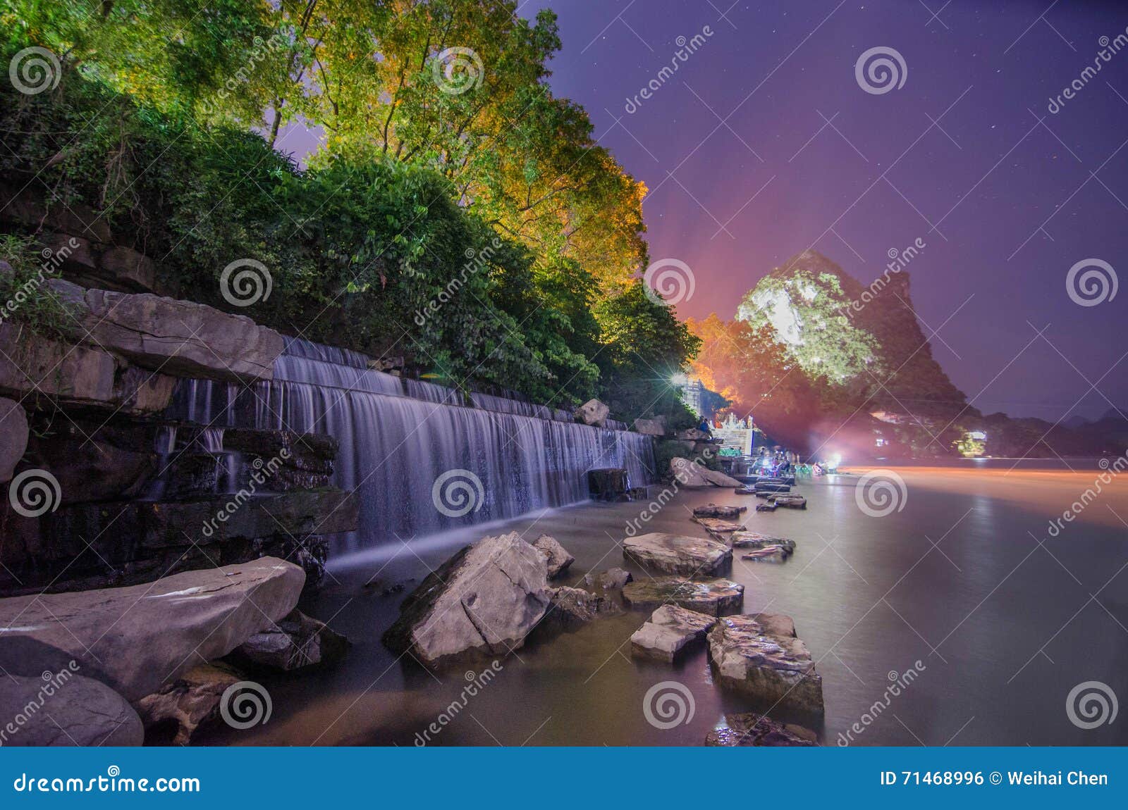 Li River stock photo. Image of night, yangsuo, riverside - 71468996