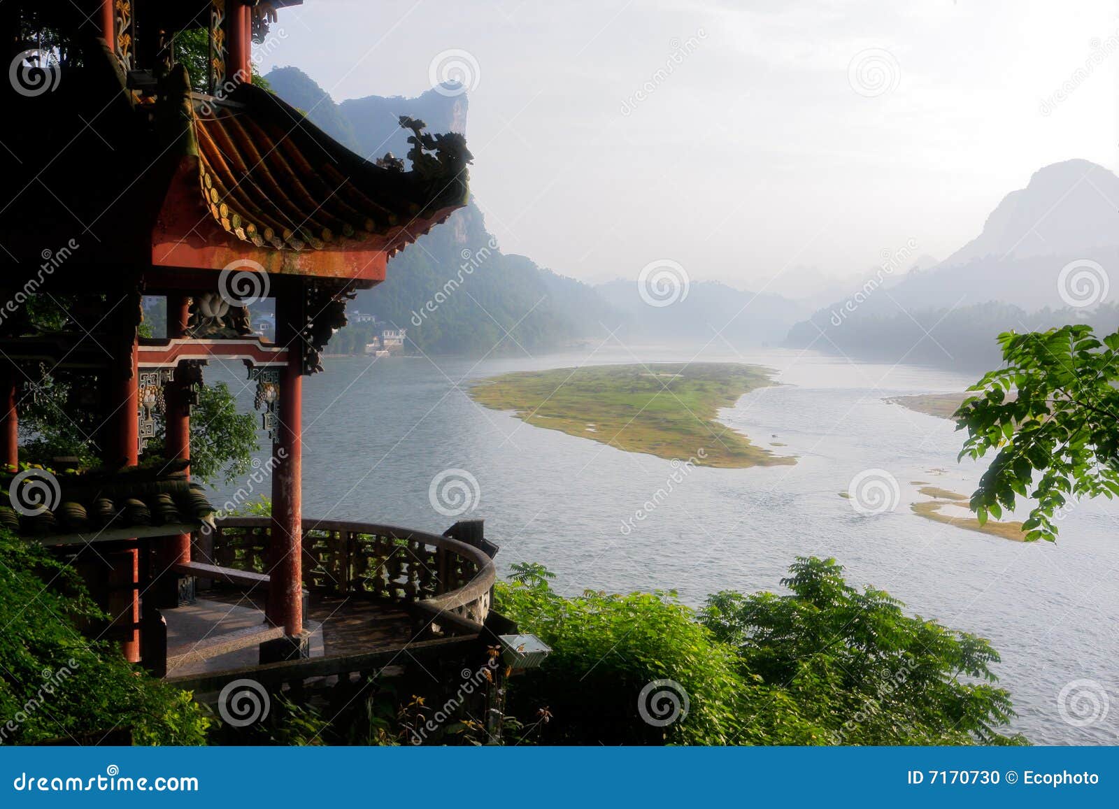Li-river, Yangshuo, China stock photo. Image of hills - 7170730