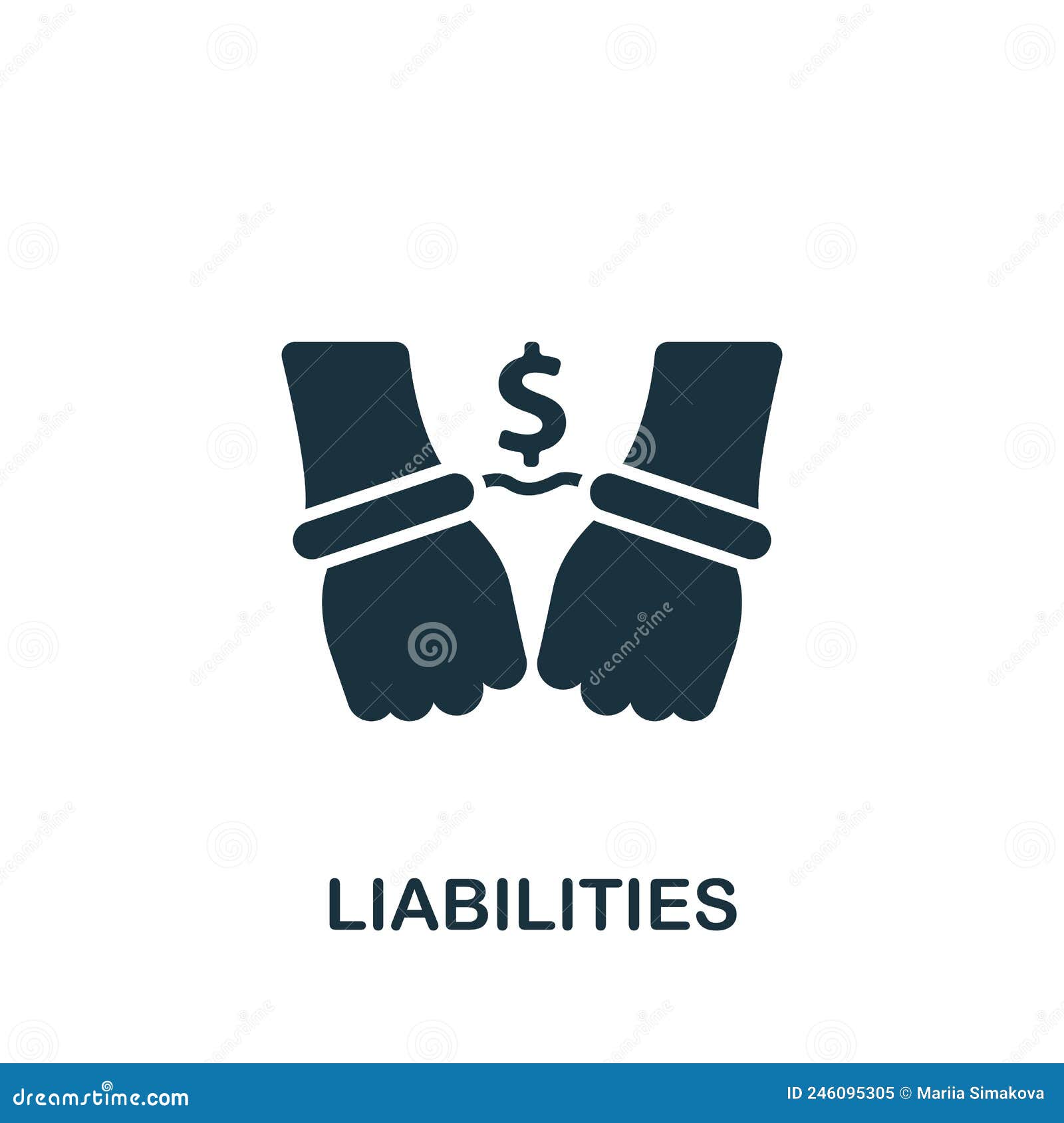 Liabilities Icon. Monochrome Simple Accounting Icon for Templates, Web ...