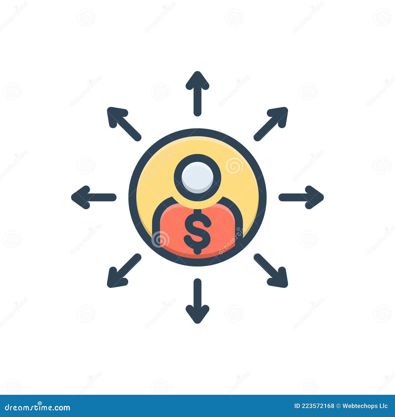 Color Illustration Icon for Liabilities, Person and Loan Stock ...