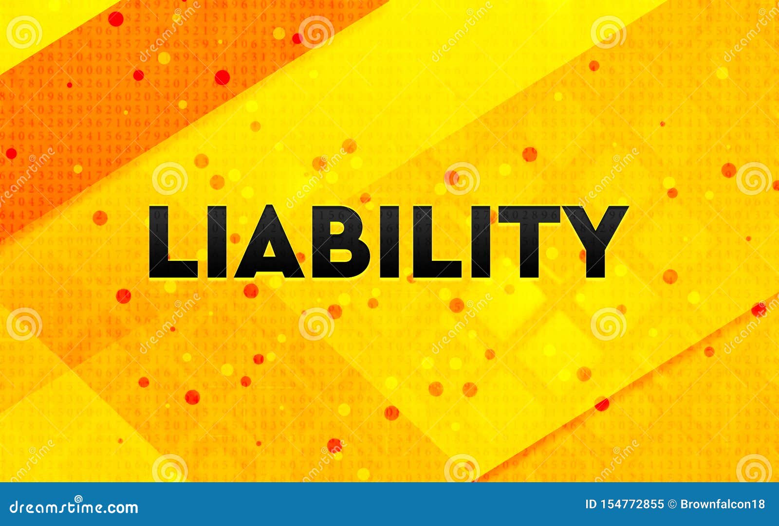 Liability Abstract Digital Banner Yellow Background Stock Illustration ...