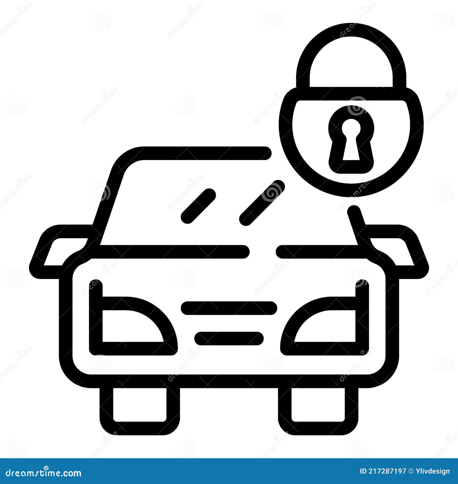 Liability Car Icon, Outline Style Stock Vector - Illustration of ...