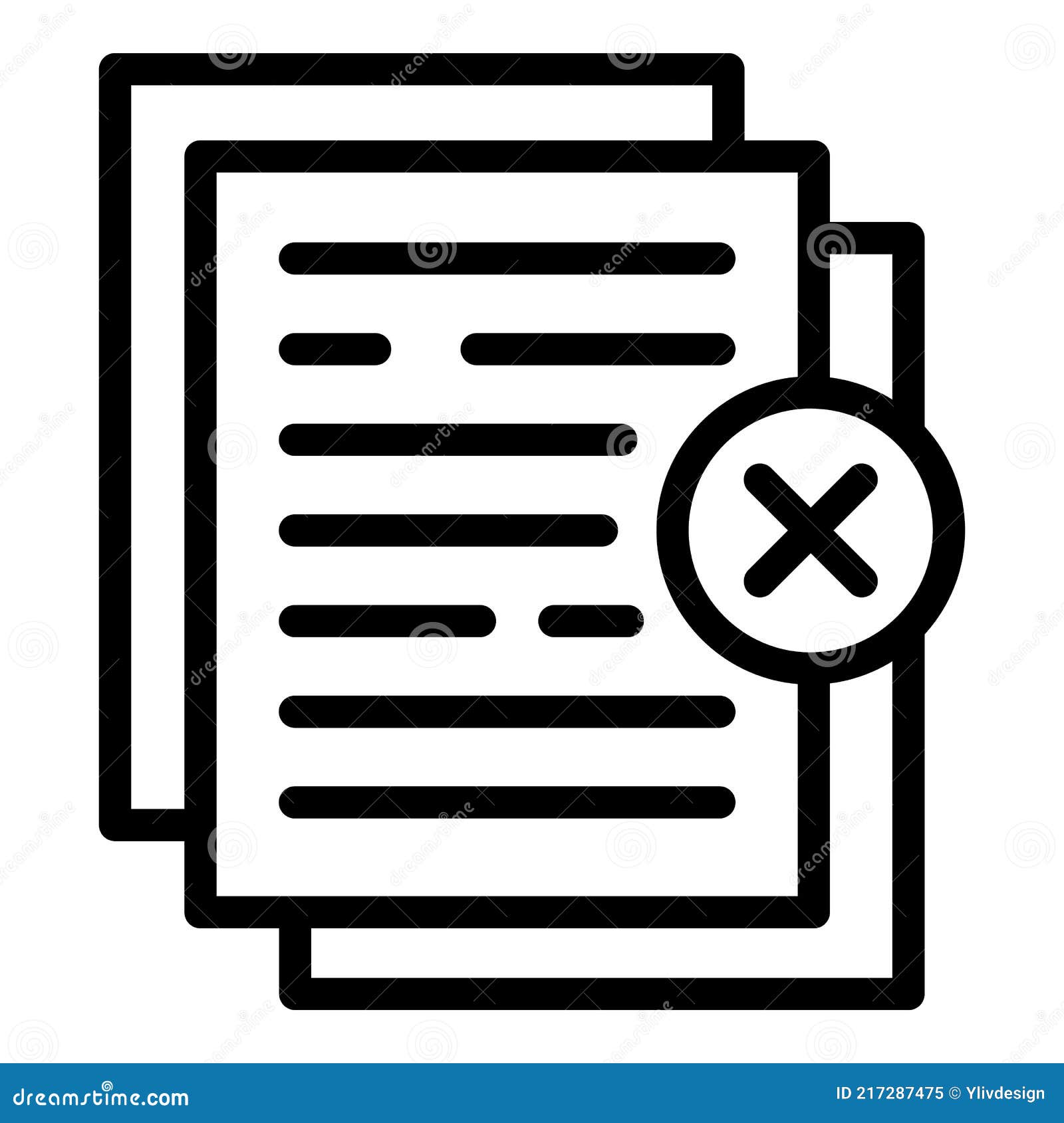 Liability Documents Icon, Outline Style Stock Vector - Illustration of ...