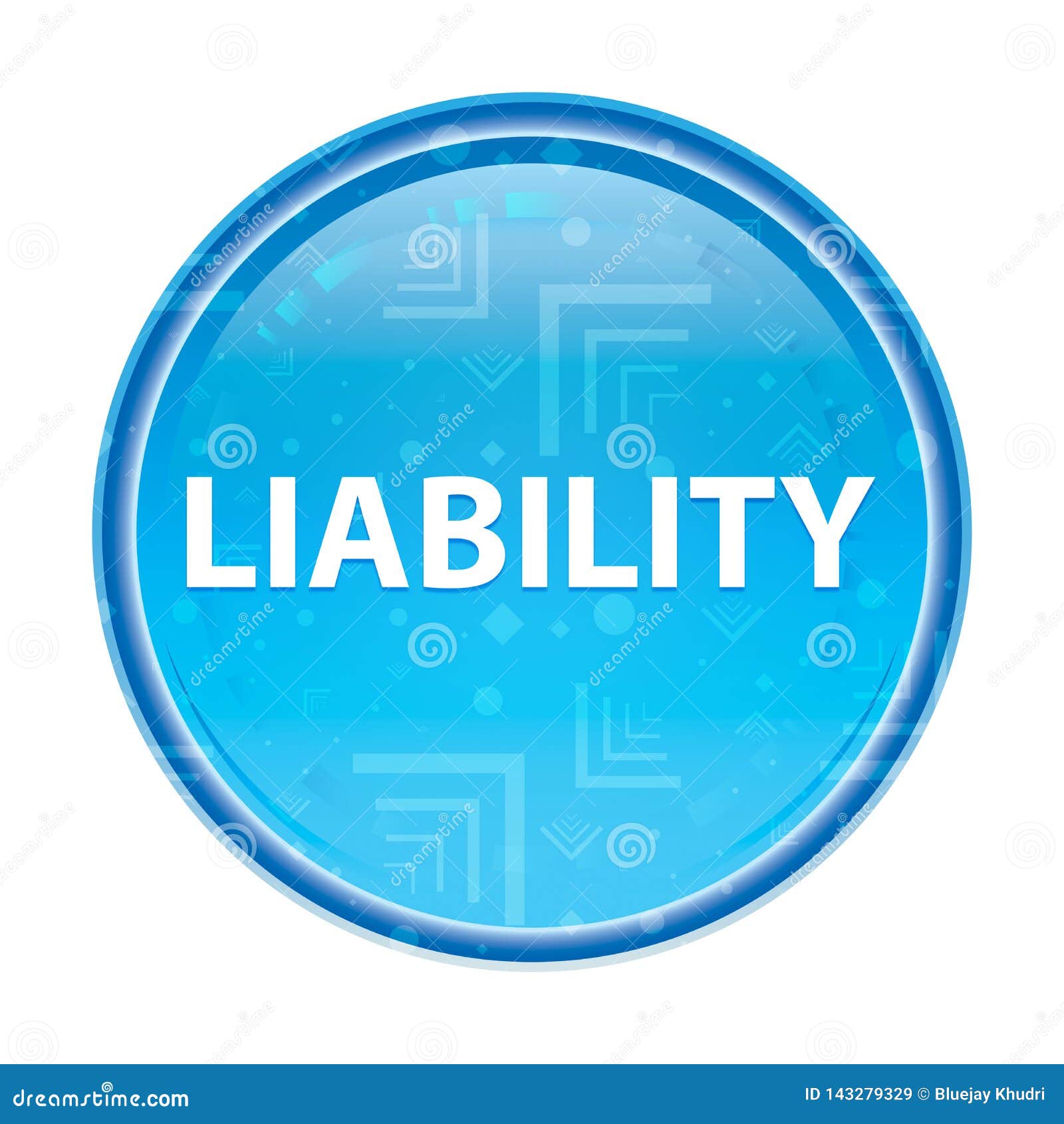 Liability Floral Blue Round Button Stock Illustration - Illustration of ...