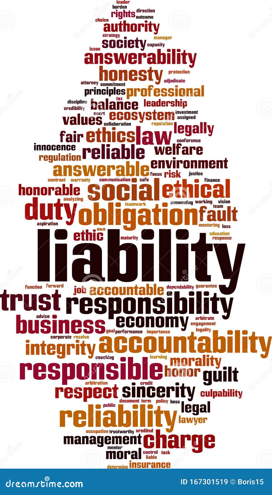 Liability word cloud stock vector. Illustration of finance - 167301519