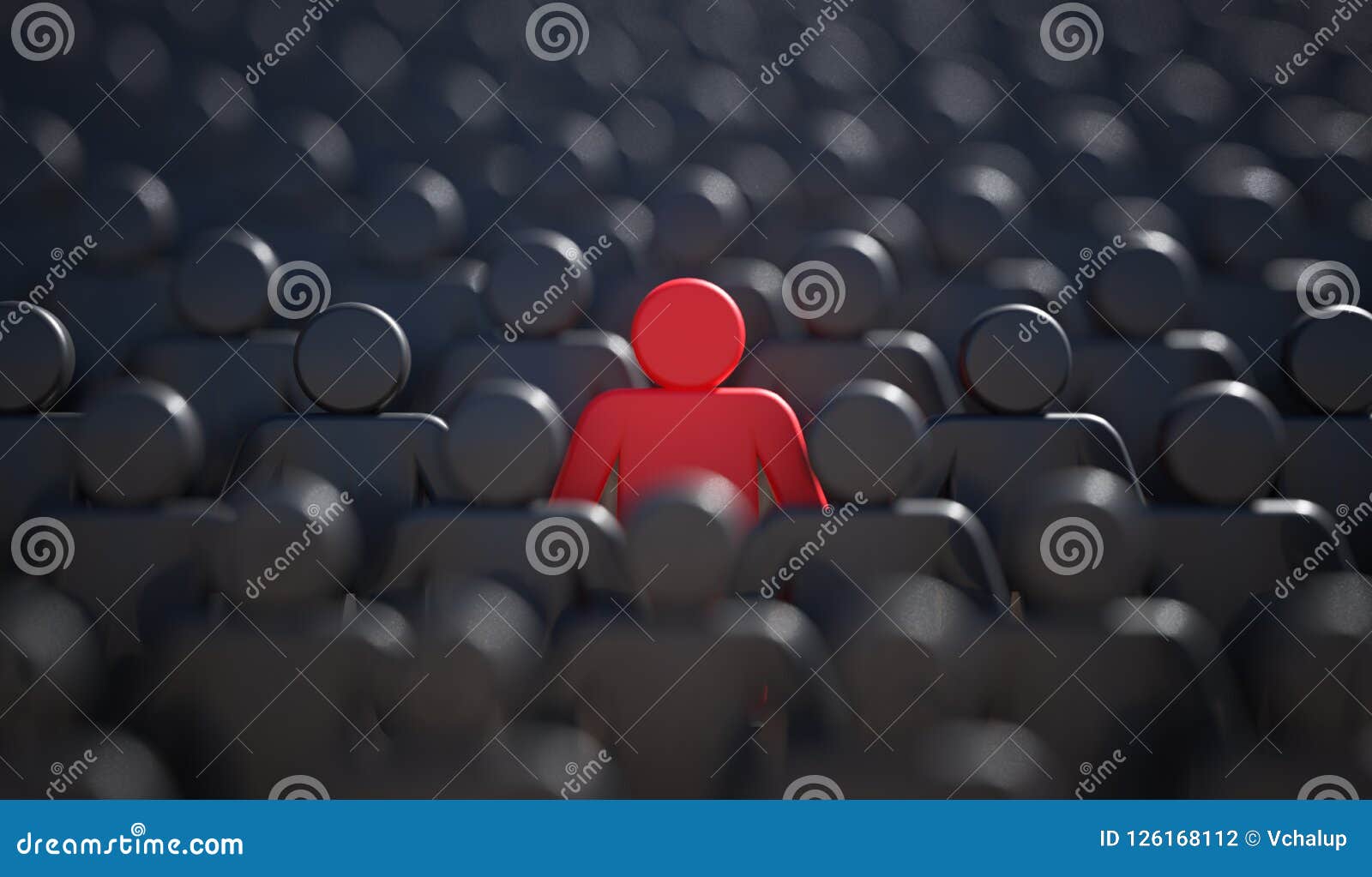 Stand Out From The Crowd Business Concept With Businesswomen In Line ...