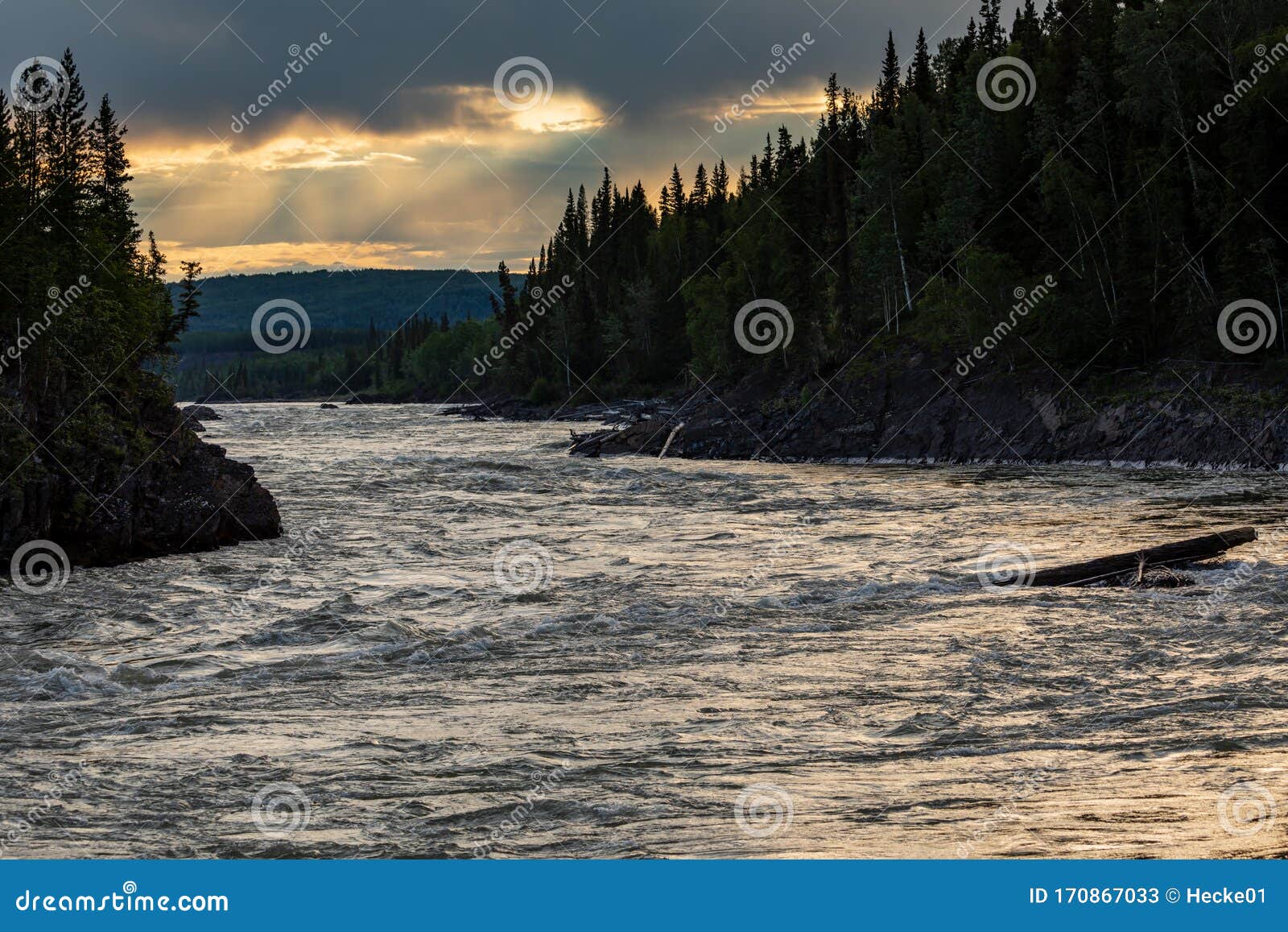 Liard River Along the Alaska Highway in Canada Stock Image - Image of ...