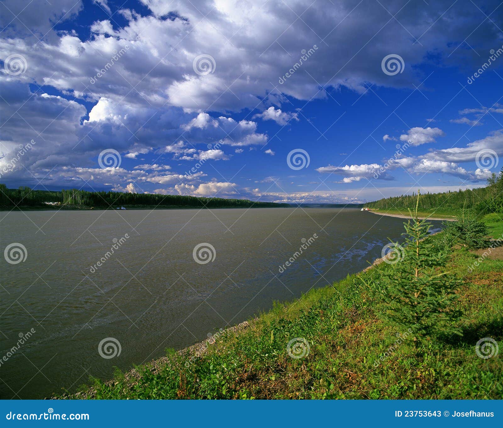 Liard River in Northwest Territories, Canada Stock Image - Image of ...