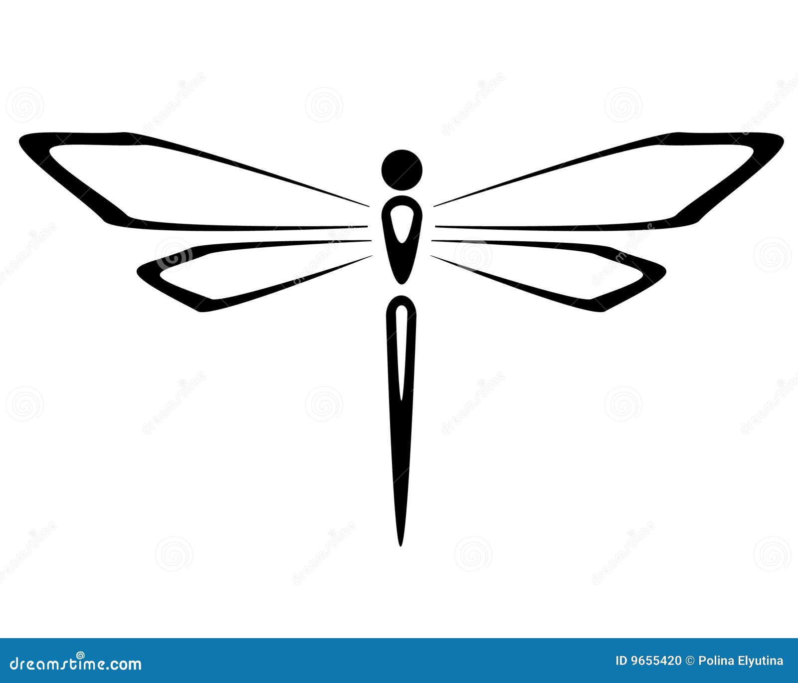 Libélula ilustración del vector. Ilustración de pluma - 9655420