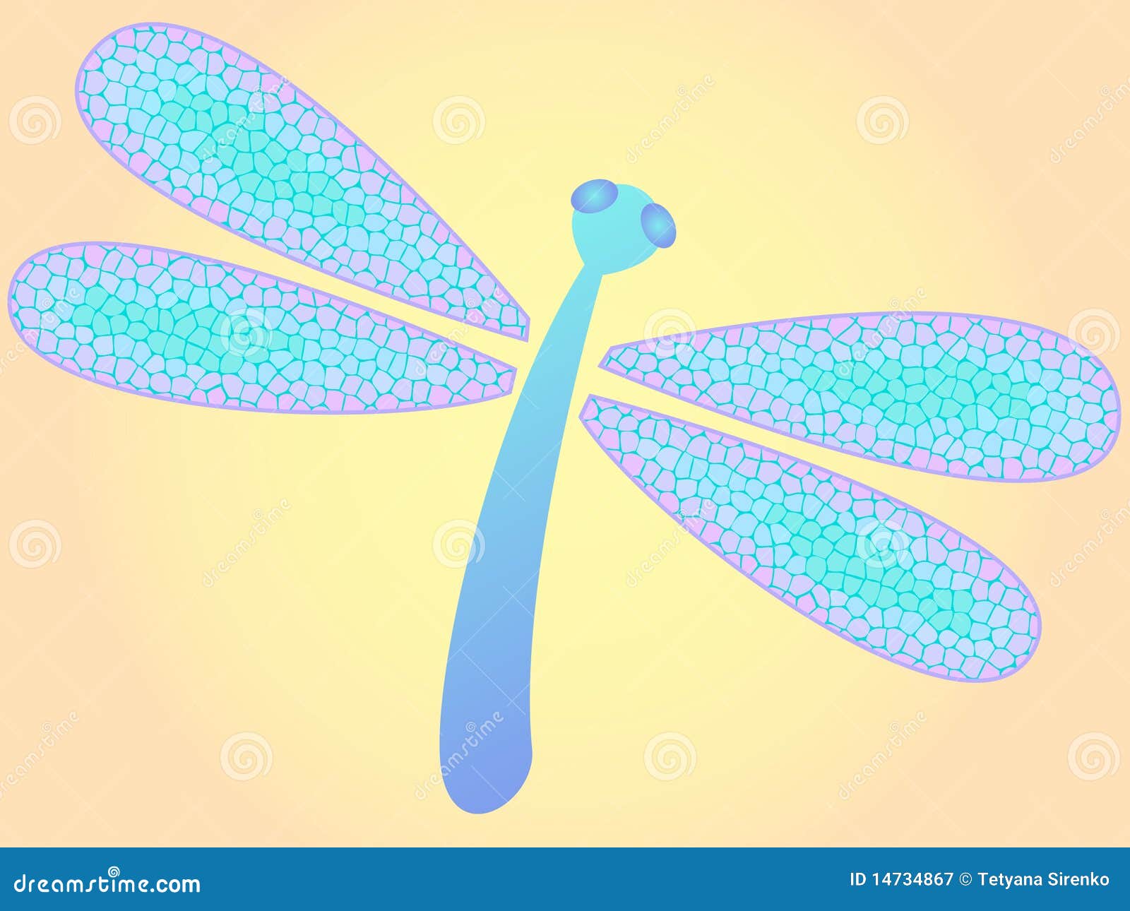 Libélula coloreada vector ilustración del vector. Ilustración de ...