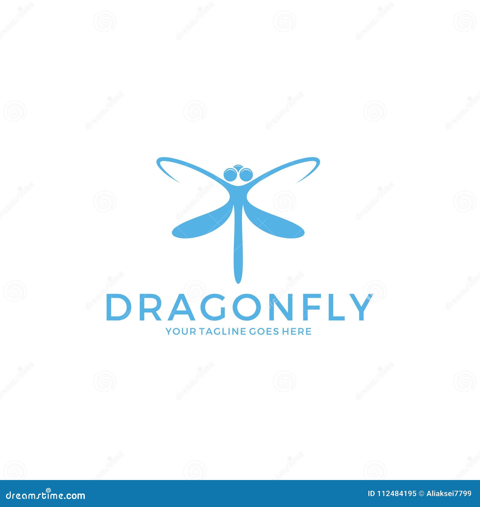 Libélula logo ilustração do vetor. Ilustração de inseto - 112484195
